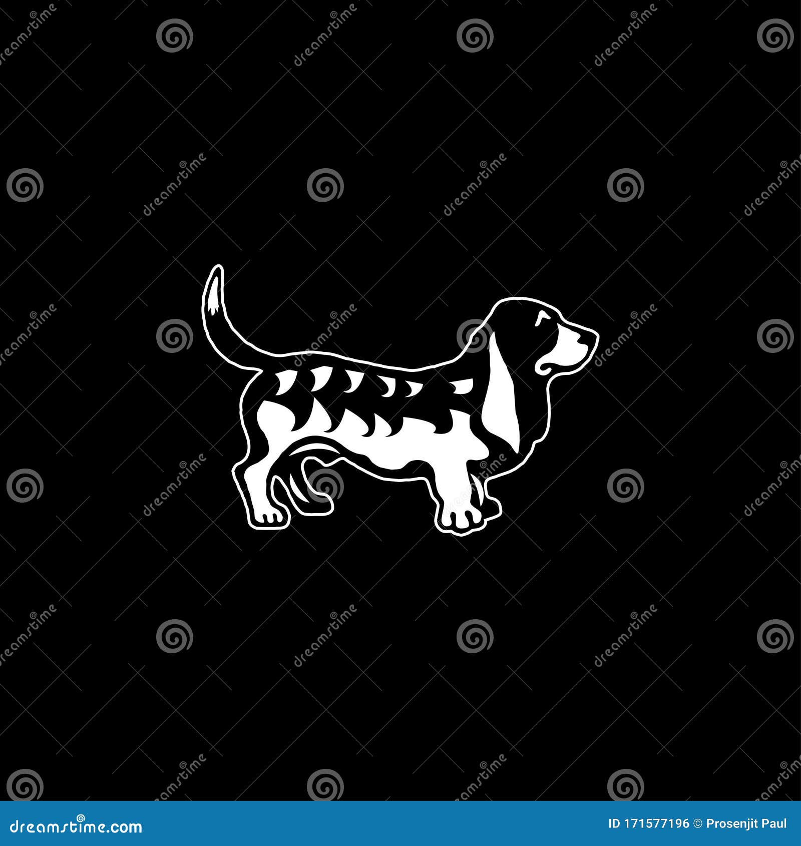 Creative Basset Hound Logo Vector Design Stock Vector - Illustration of ...