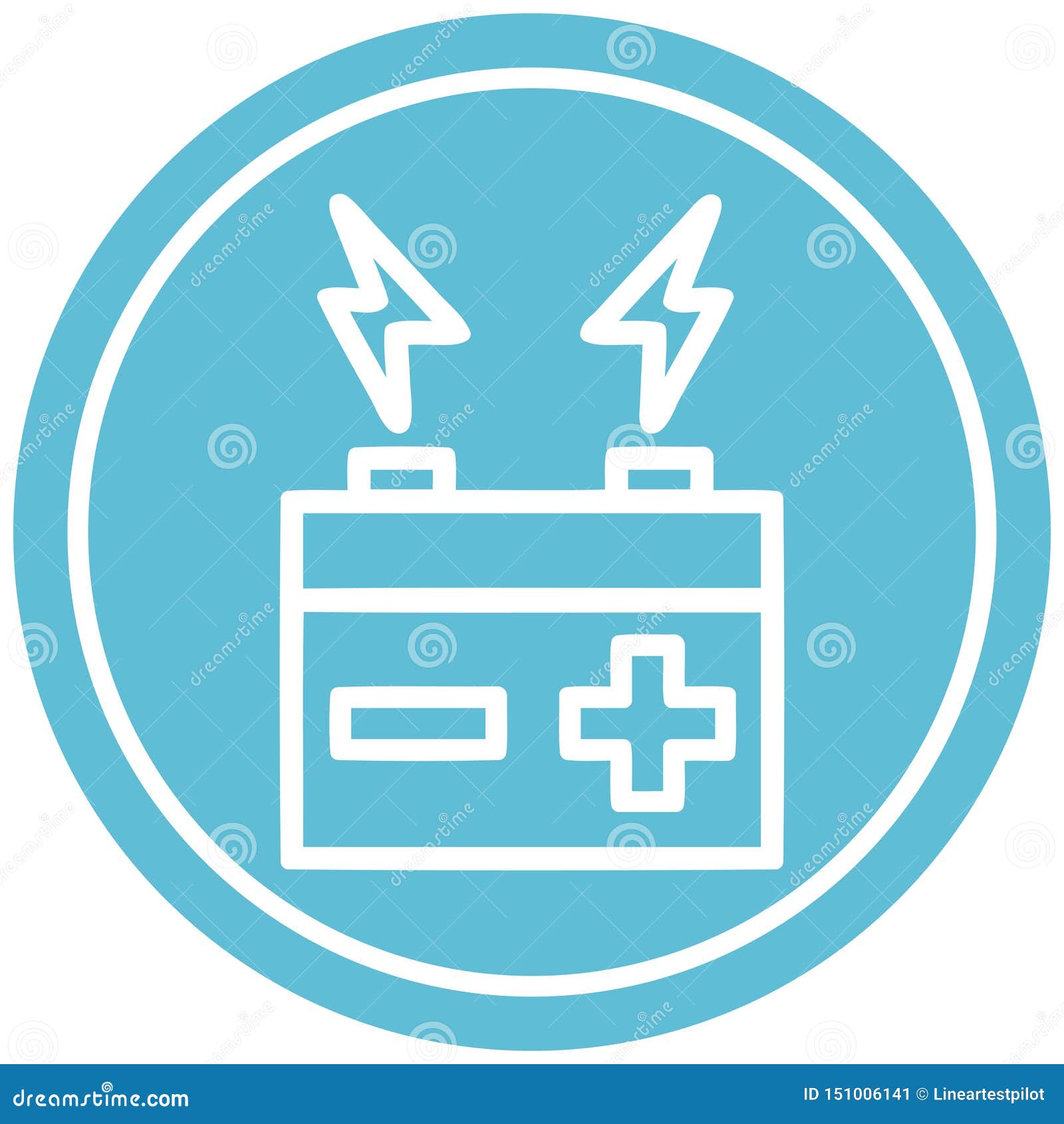 A Creative Battery Circular Icon Stock Vector - Illustration of symbol ...