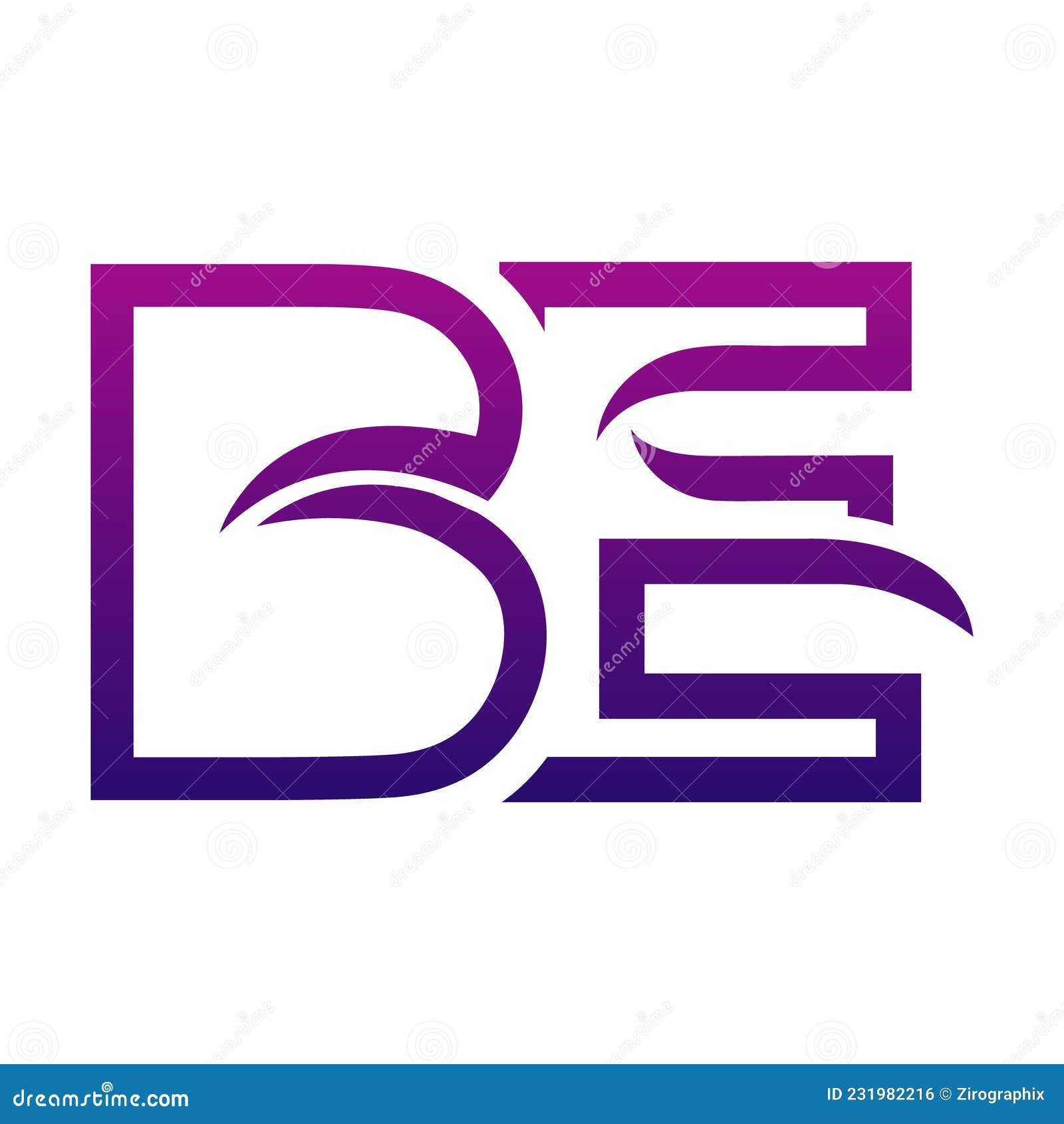 Creative BE Logo Icon Design Stock Vector - Illustration of cutting ...