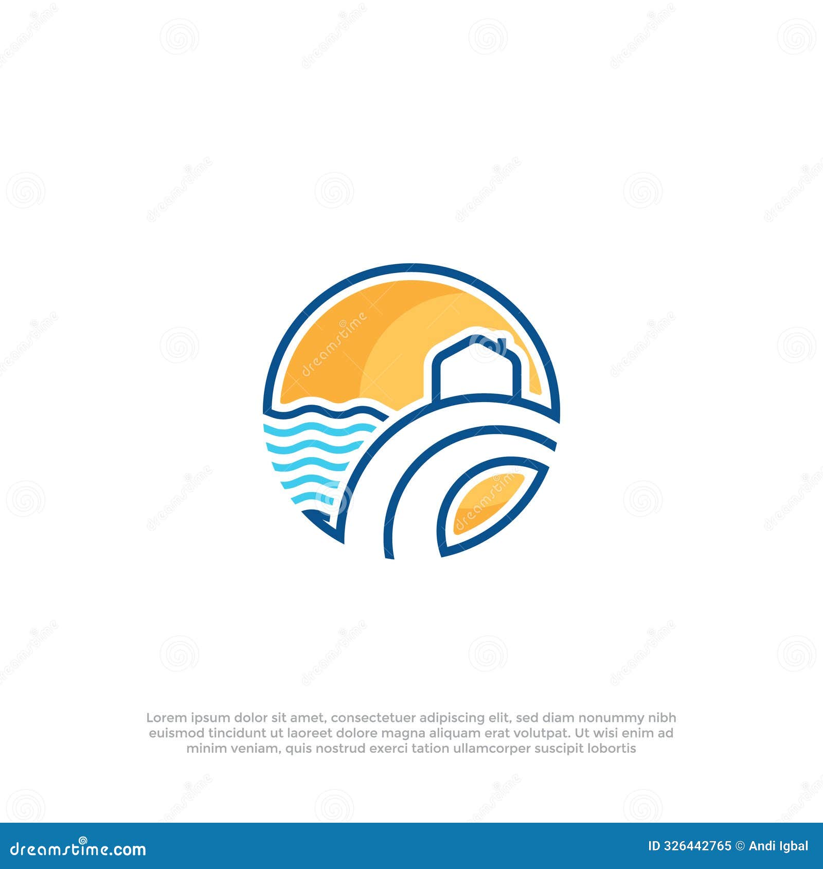 Creative Beach Logo Symbol, Summer Beach Logo Design Vector Stock ...