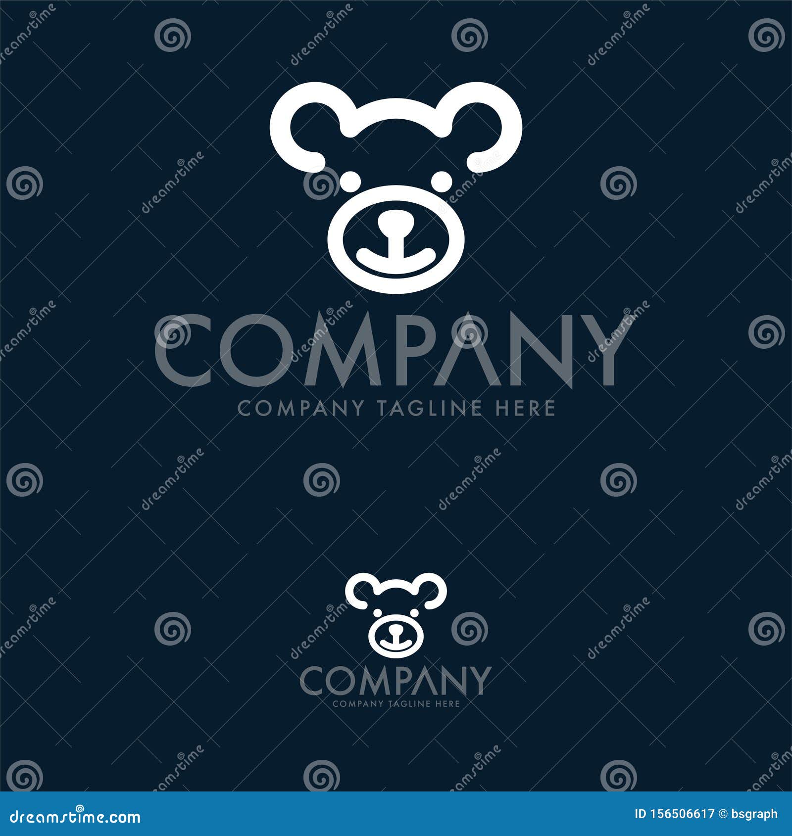 Creative Bear Logo Design Template Stock Illustration - Illustration of ...