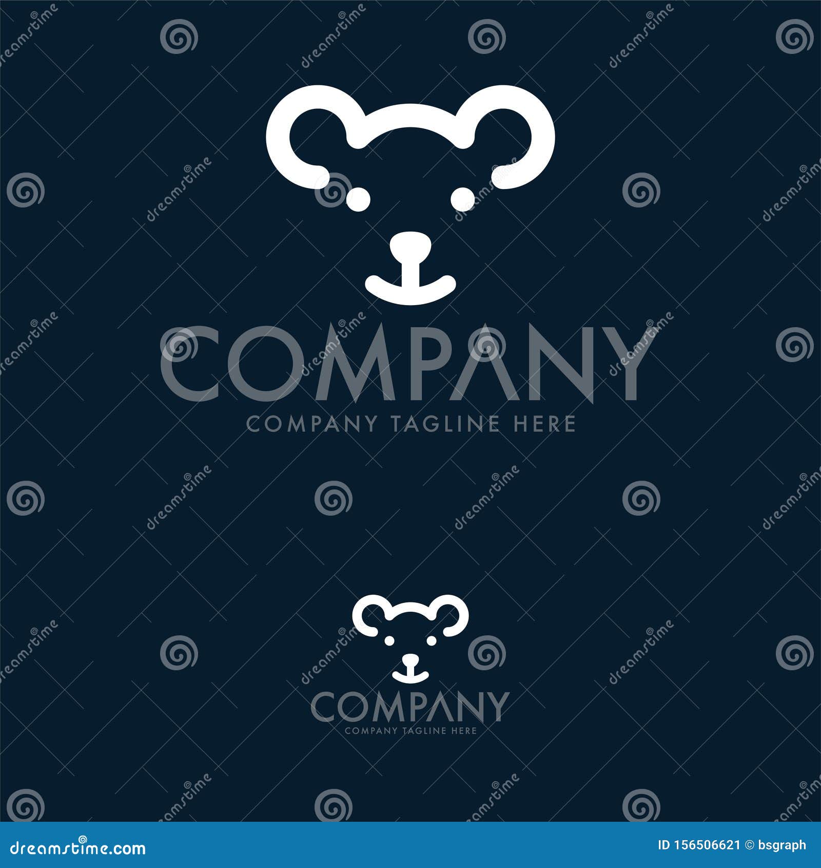 Creative Bear Logo Design Template Stock Illustration - Illustration of ...