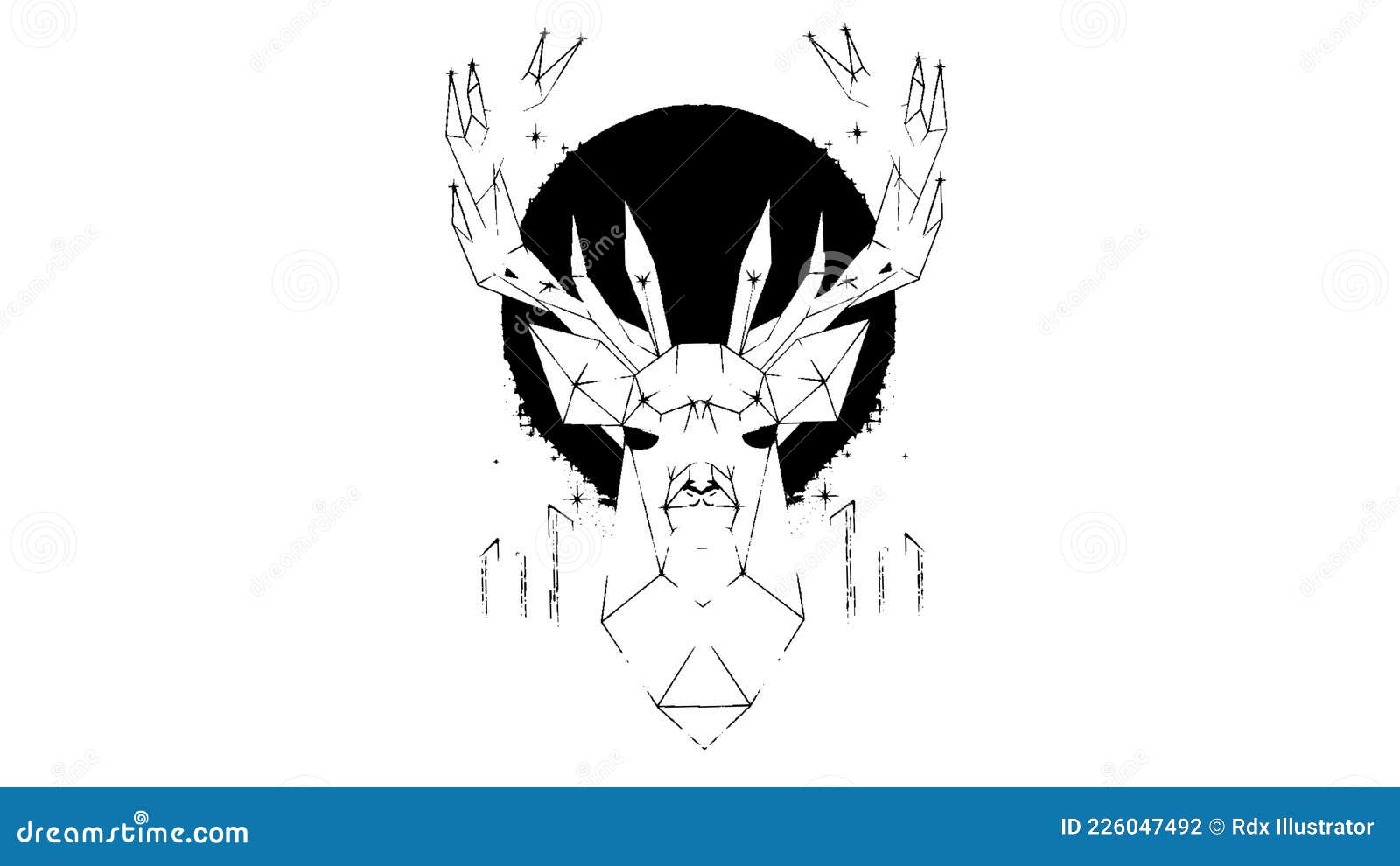 A Creative Beautiful Dear Logo Design Vector Illustration. Stock ...