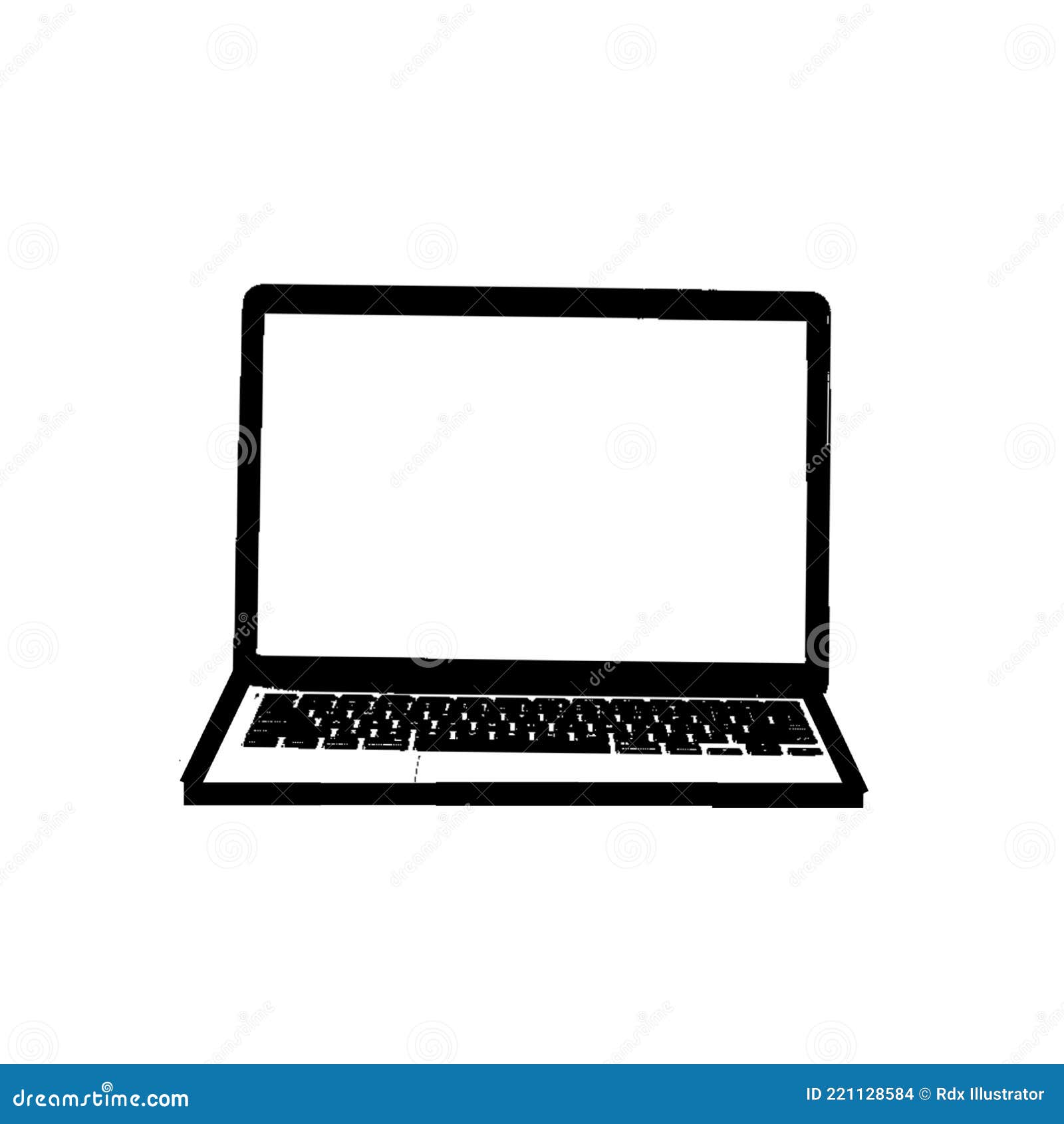 Beautiful Laptop Shape In Green Purple Fire On Black Background ...