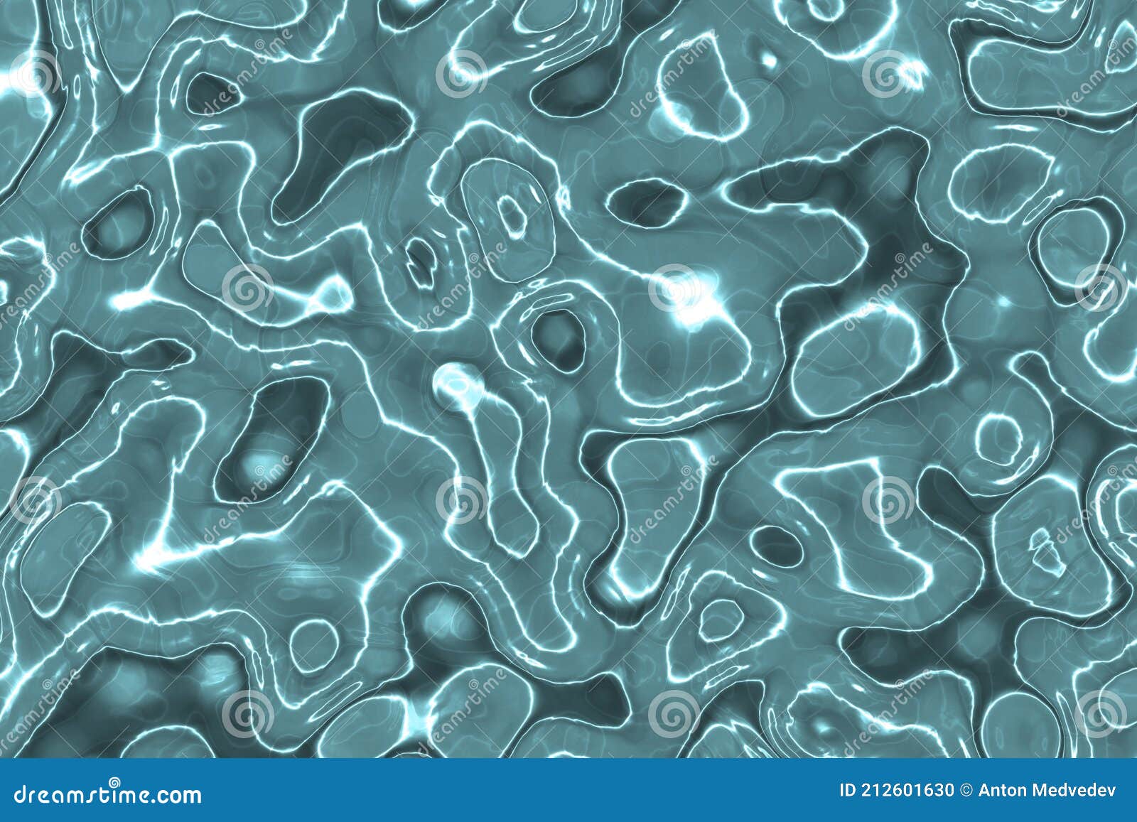 Creative Beautiful Light Blue Abstract Energetic Forms Computer Graphic ...