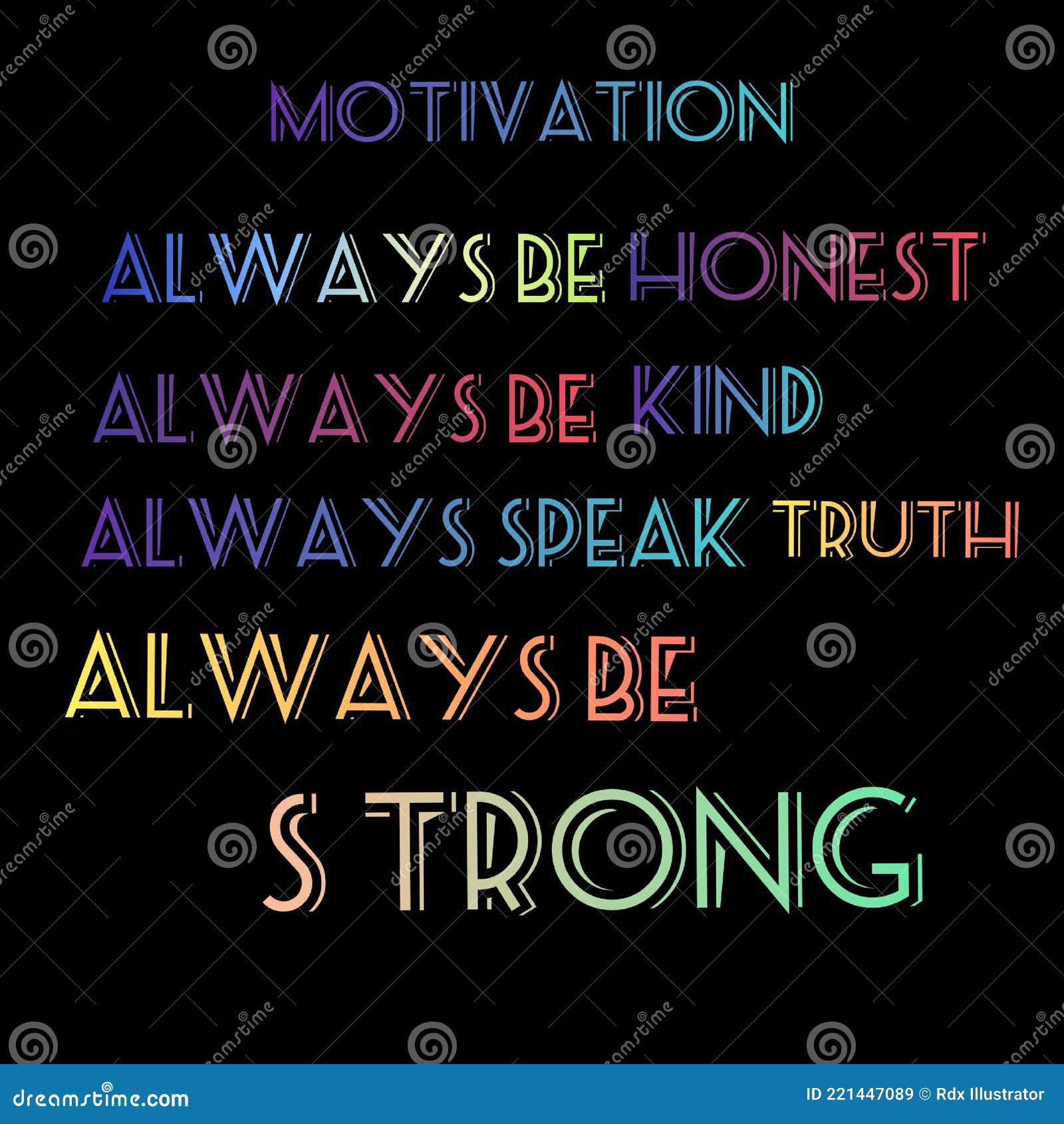 A Creative Beautiful Motivational Text Design Stock Illustration ...