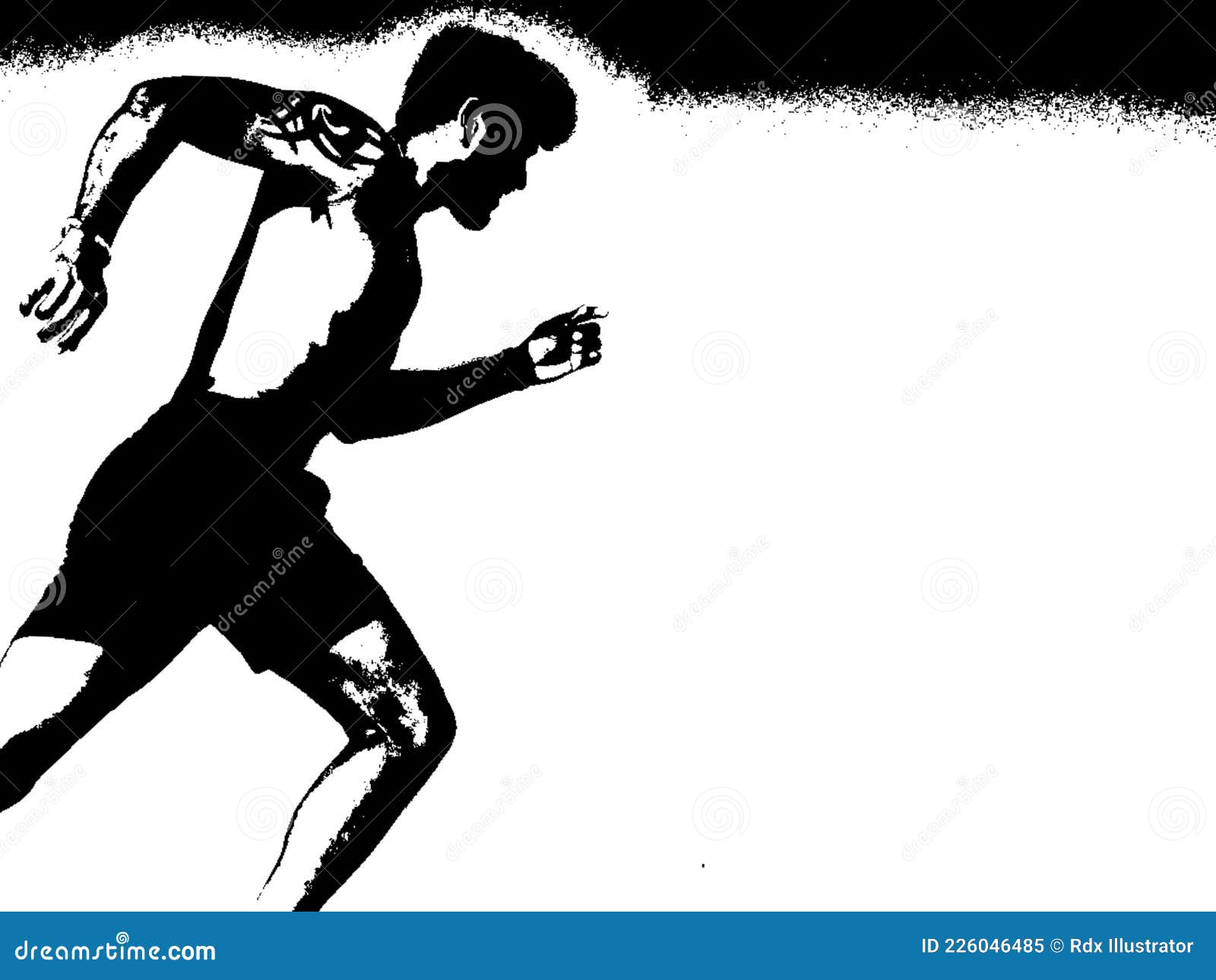A Creative Beautiful Runing Man Vector Illustration Design Stock ...