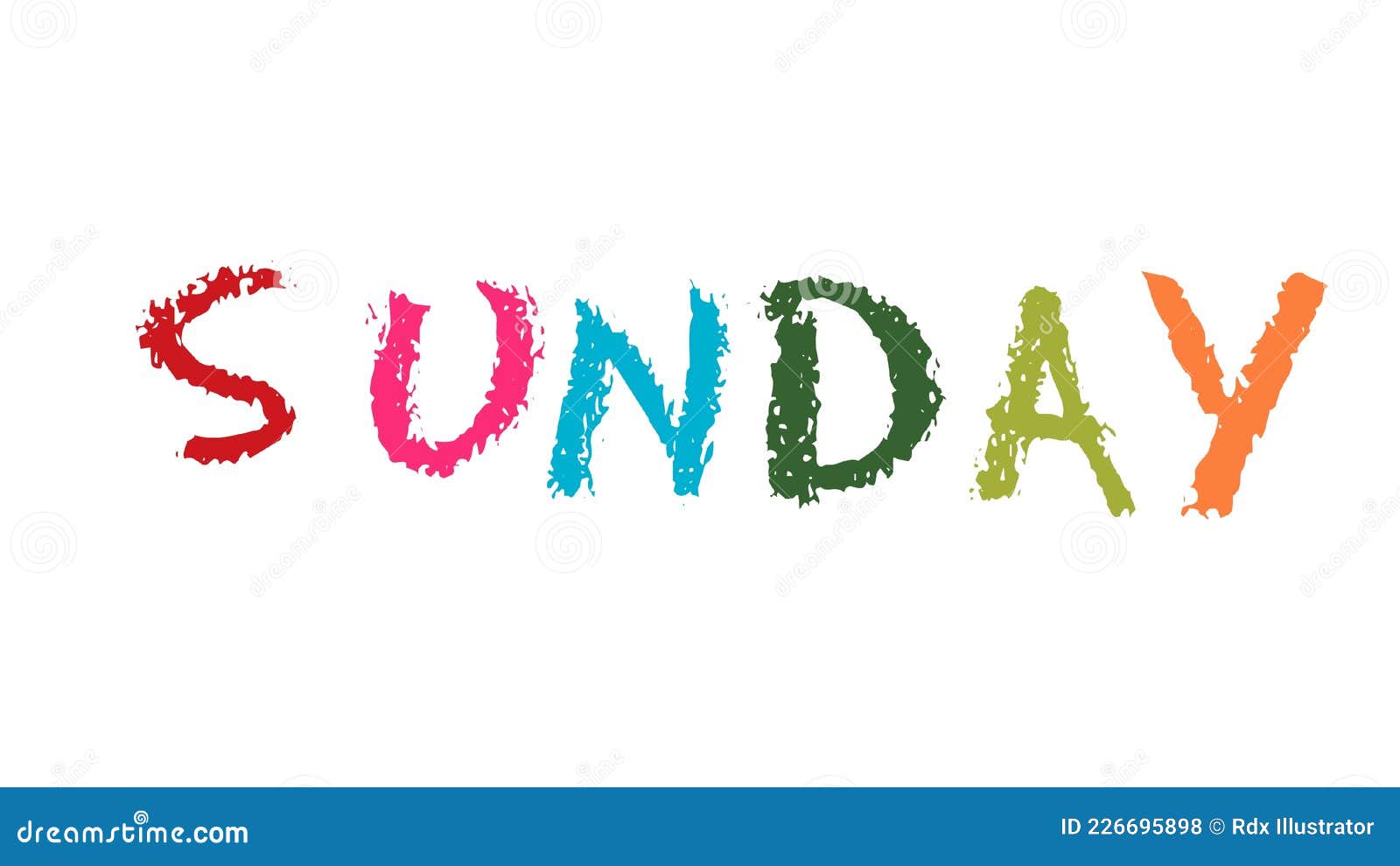 A Creative Beautiful Text Design Sunday Stock Illustration ...