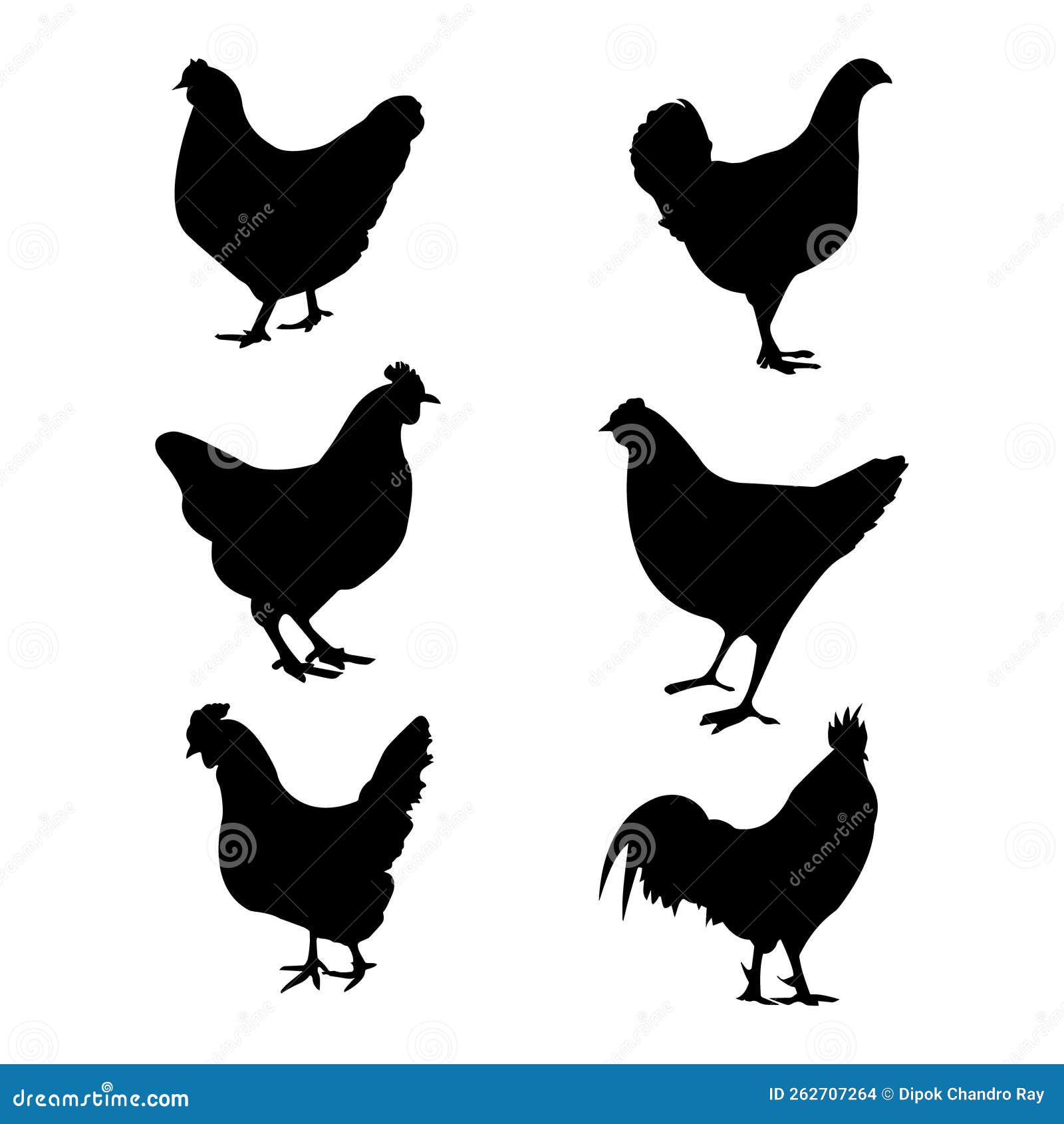 Creative Beautifull Hen Silhouette Vector Art Stock Illustrations – 1 ...