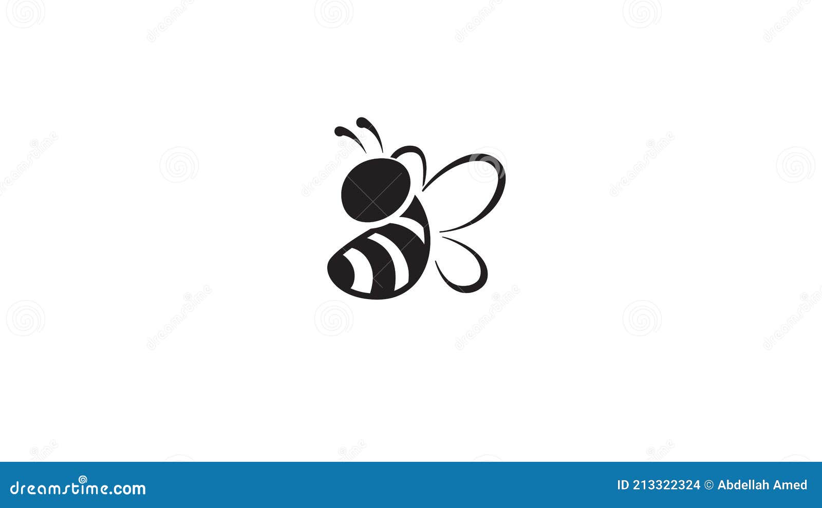 Creative Bee Abstract Logo Design Stock Vector - Illustration of animal ...