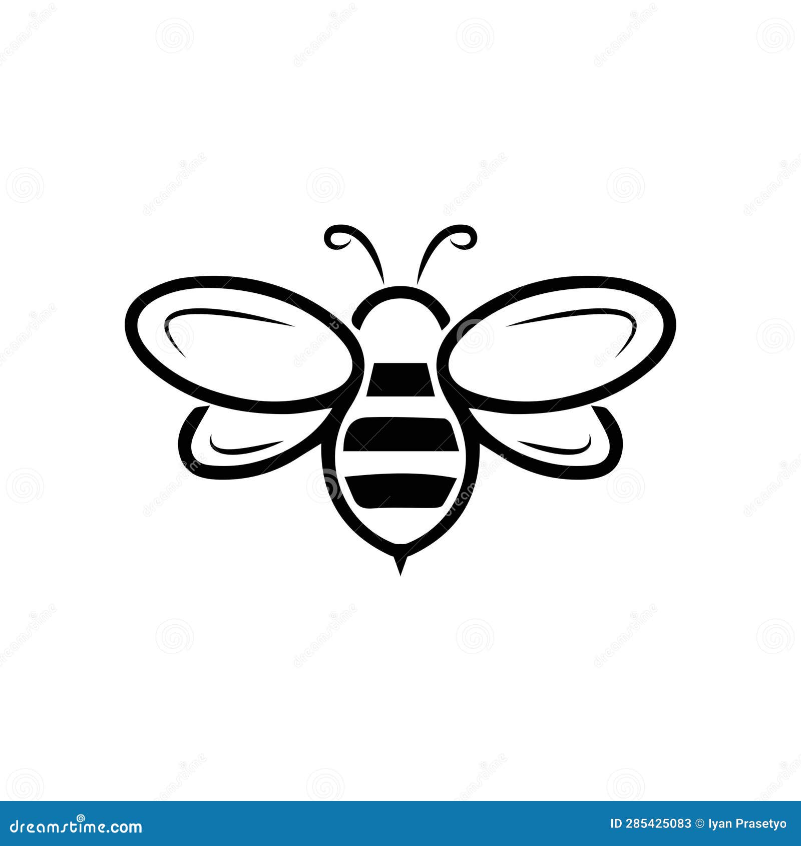 Creative Bee Abstract Logo Design Vector Stock Illustration ...