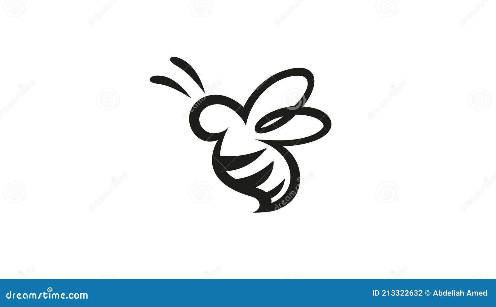 Creative Bee Insect Abstract Logo Stock Vector - Illustration of letter, symbol: 213322632