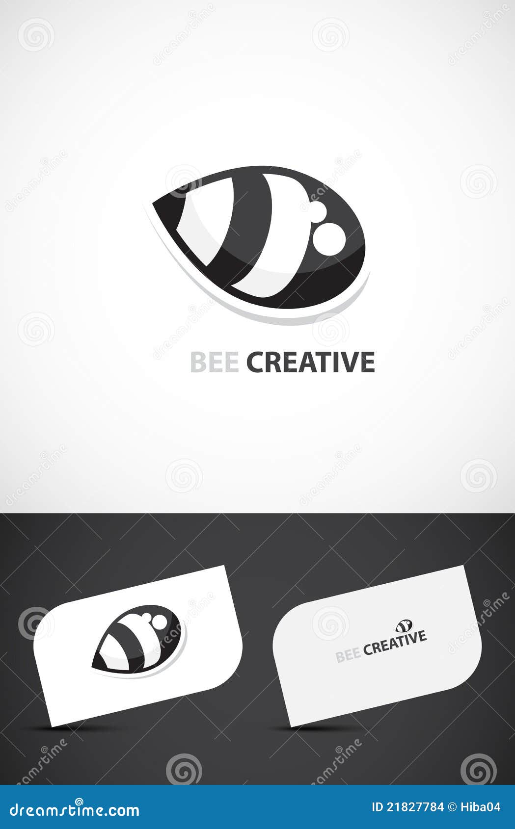 Creative bee logo design stock vector. Illustration of design - 21827784
