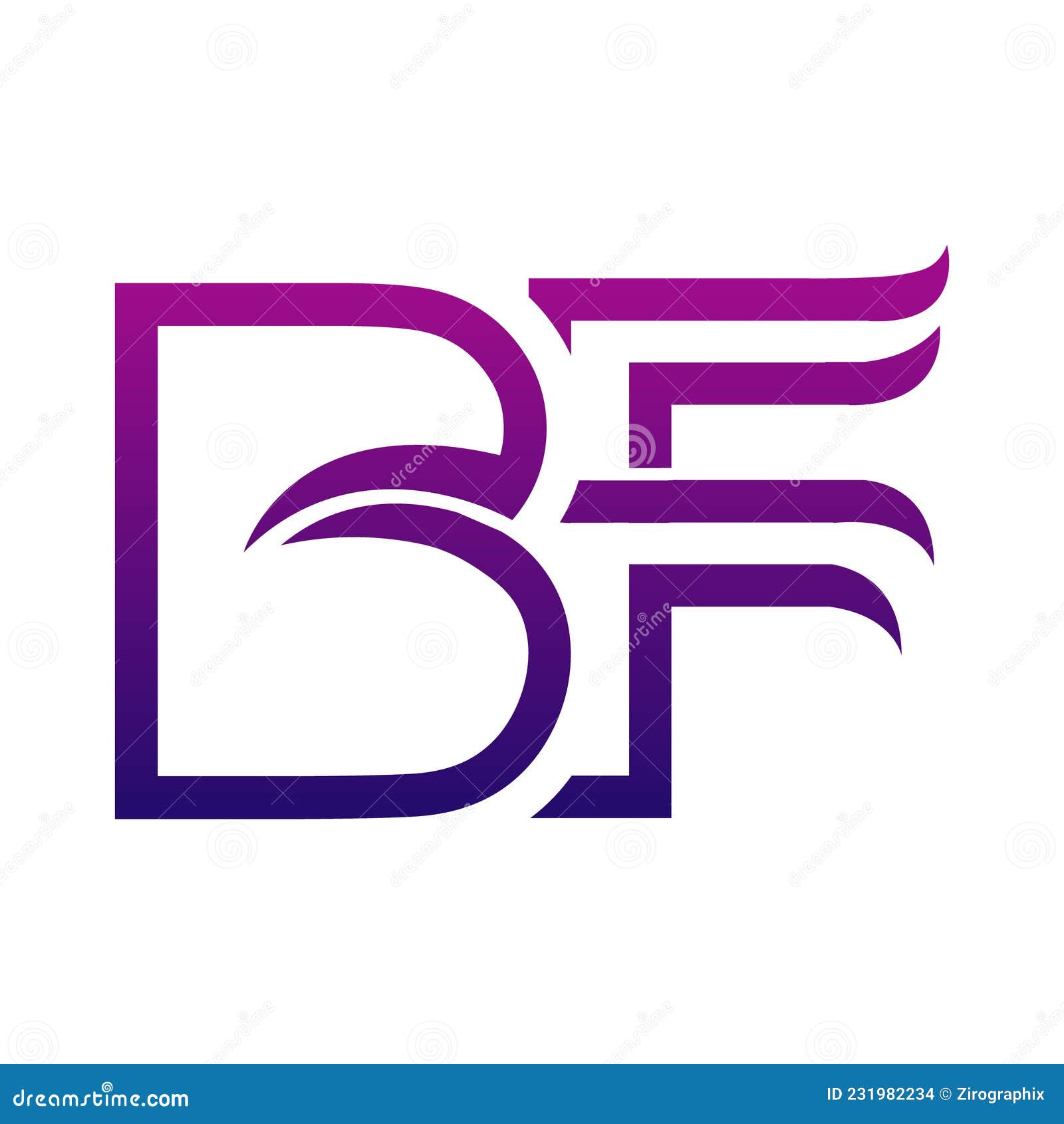 Creative BF Logo Icon Design Stock Vector - Illustration of concept ...