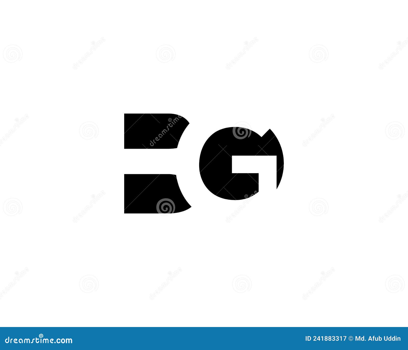 Creative BG Letter Initial Logo Design Icon Template Stock Vector ...