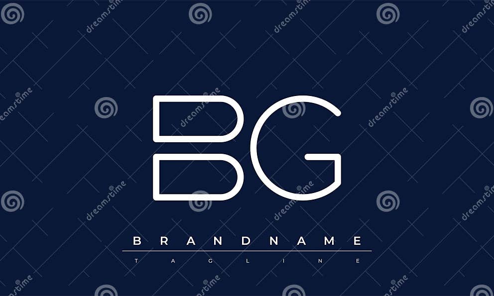 Creative BG Letter Initial Logo Vector Image Stock Vector ...