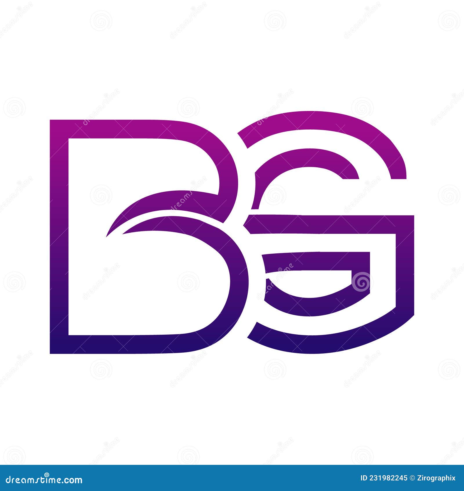 Creative BG Logo Icon Design Stock Vector - Illustration of business ...