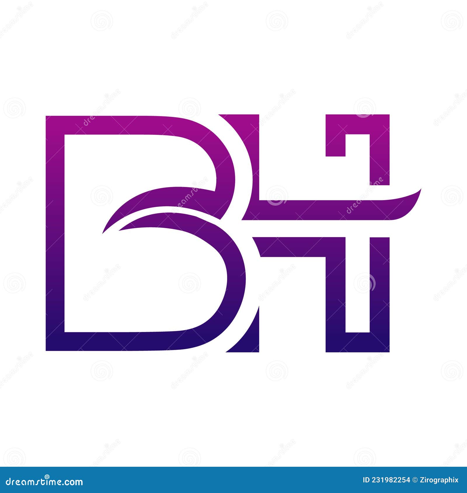 Creative BH Logo Icon Design Stock Vector - Illustration of cutting ...