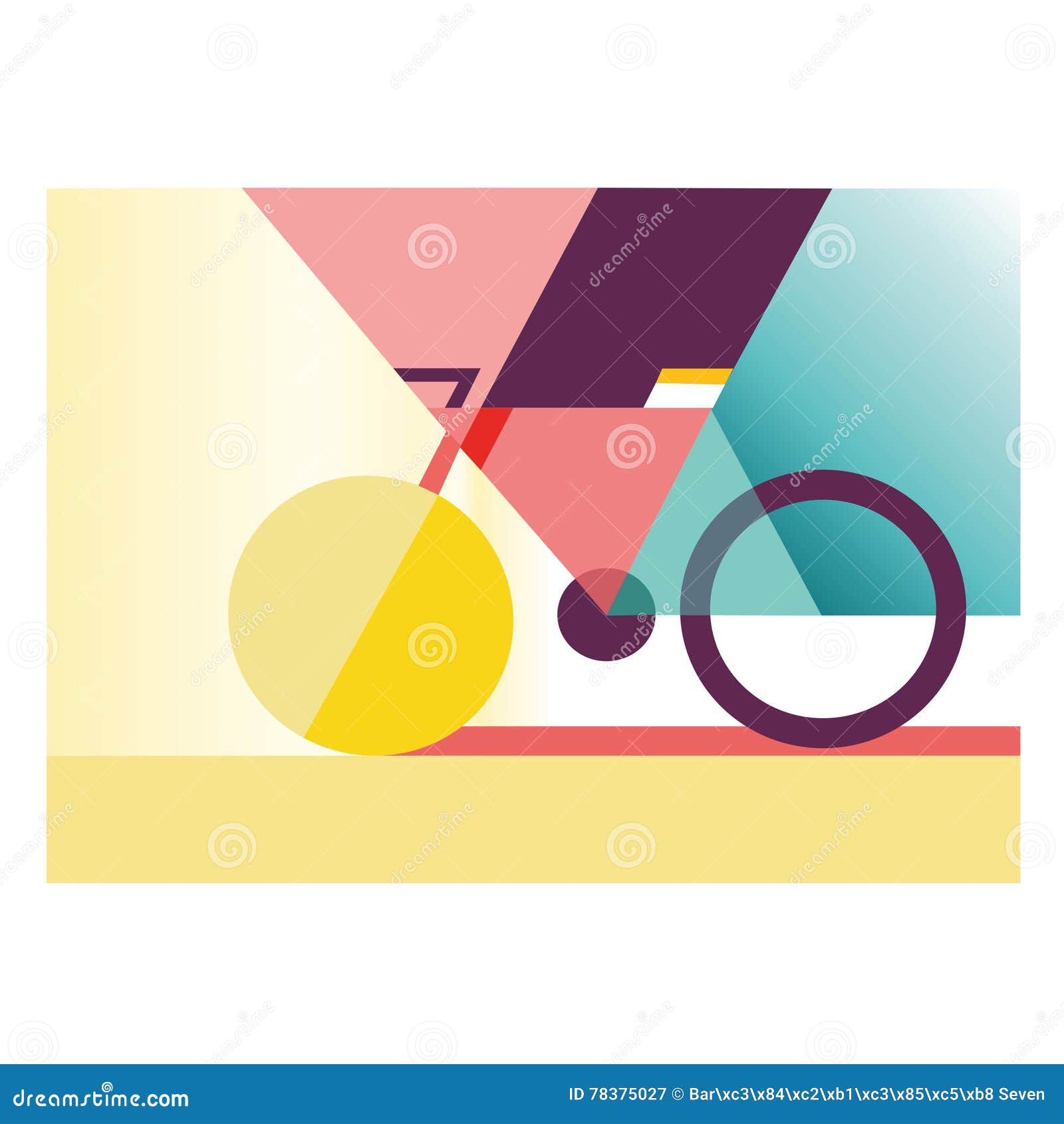 Creative bike stock illustration. Illustration of europe - 78375027