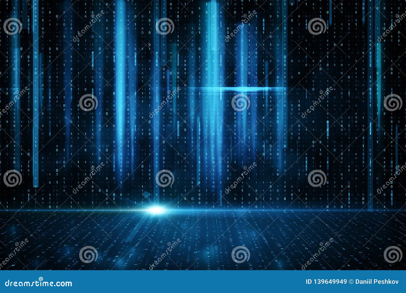 Creative Binary Code Wallpaper Stock Illustration - Illustration of ...