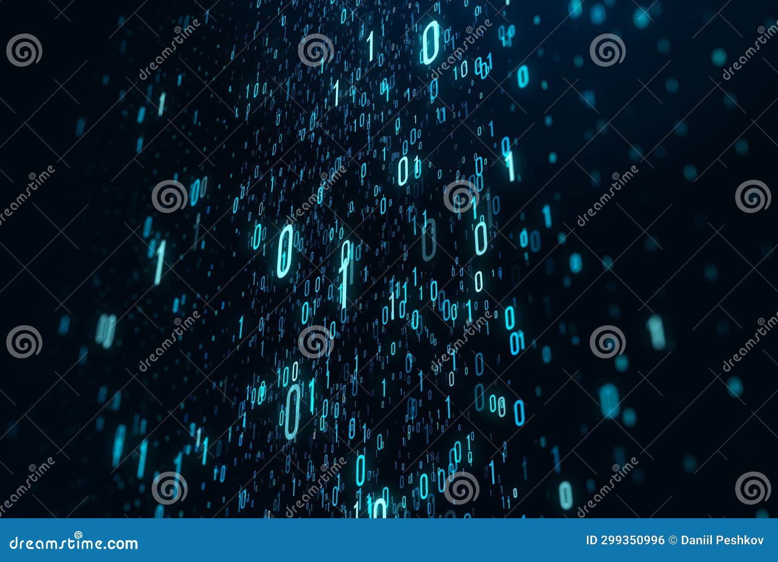 Creative Binary Coding On Dark Wallpaper Matrix And Security Concept Stock Illustration