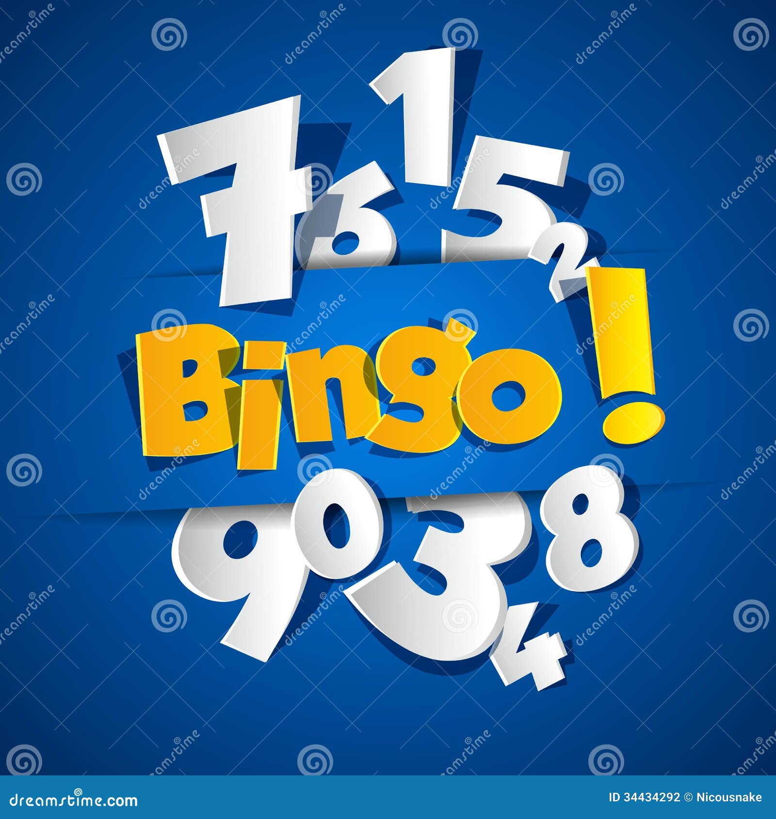 Creative Bingo stock vector. Illustration of gambling - 34434292