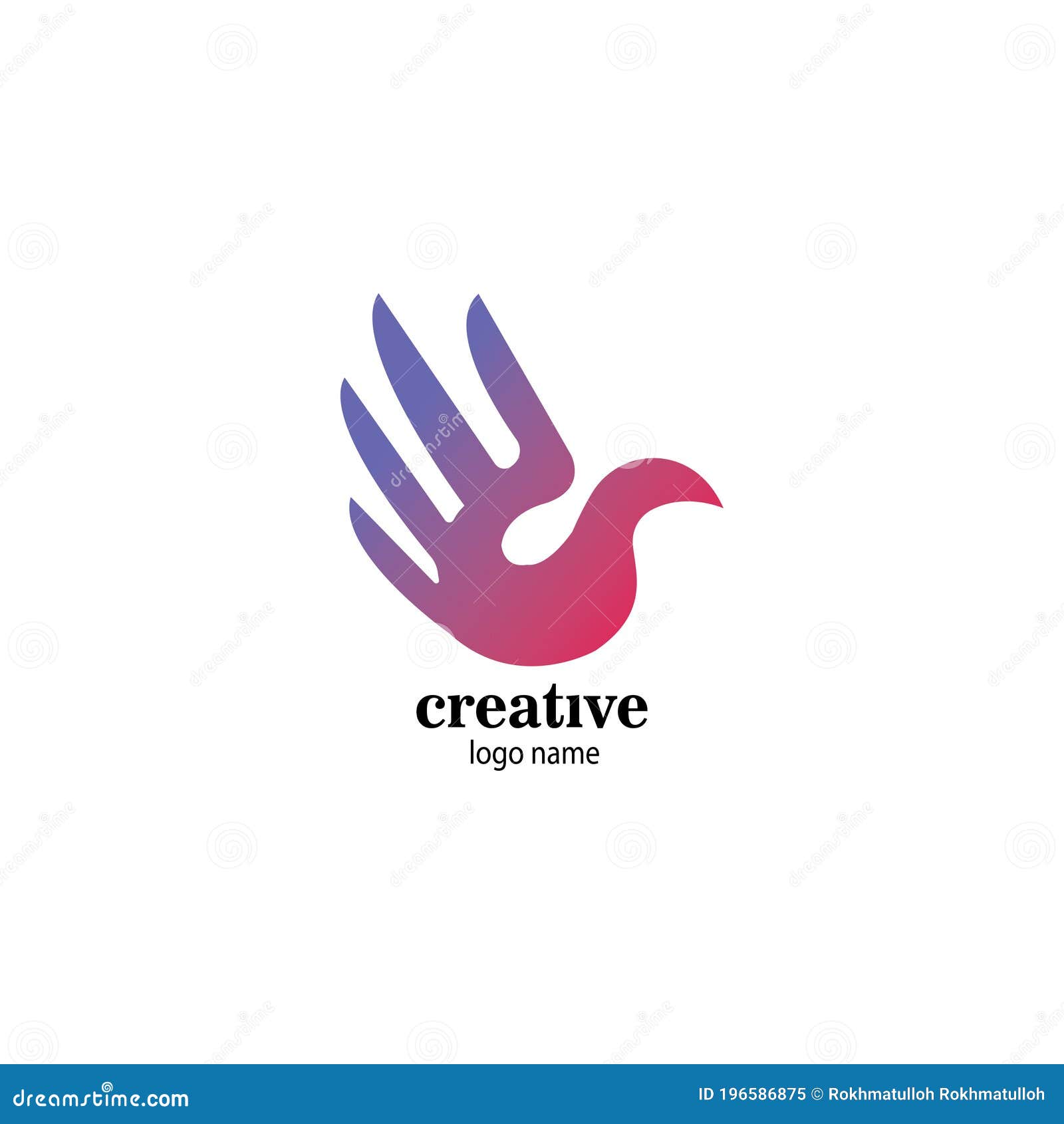 Creative Bird Logo, and Hands, Colorful. Vector Design Stock Vector ...