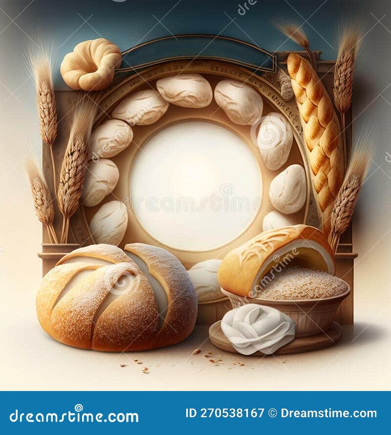 Creative and Bizarre Bakery Frame for Branding and Marketing Stock ...