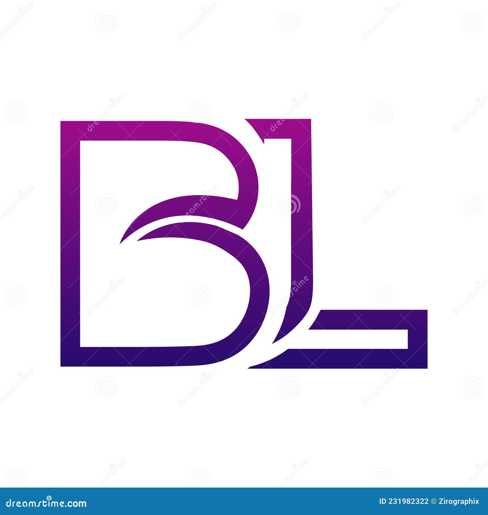 Creative BL Logo Icon Design Stock Vector - Illustration of isolated ...