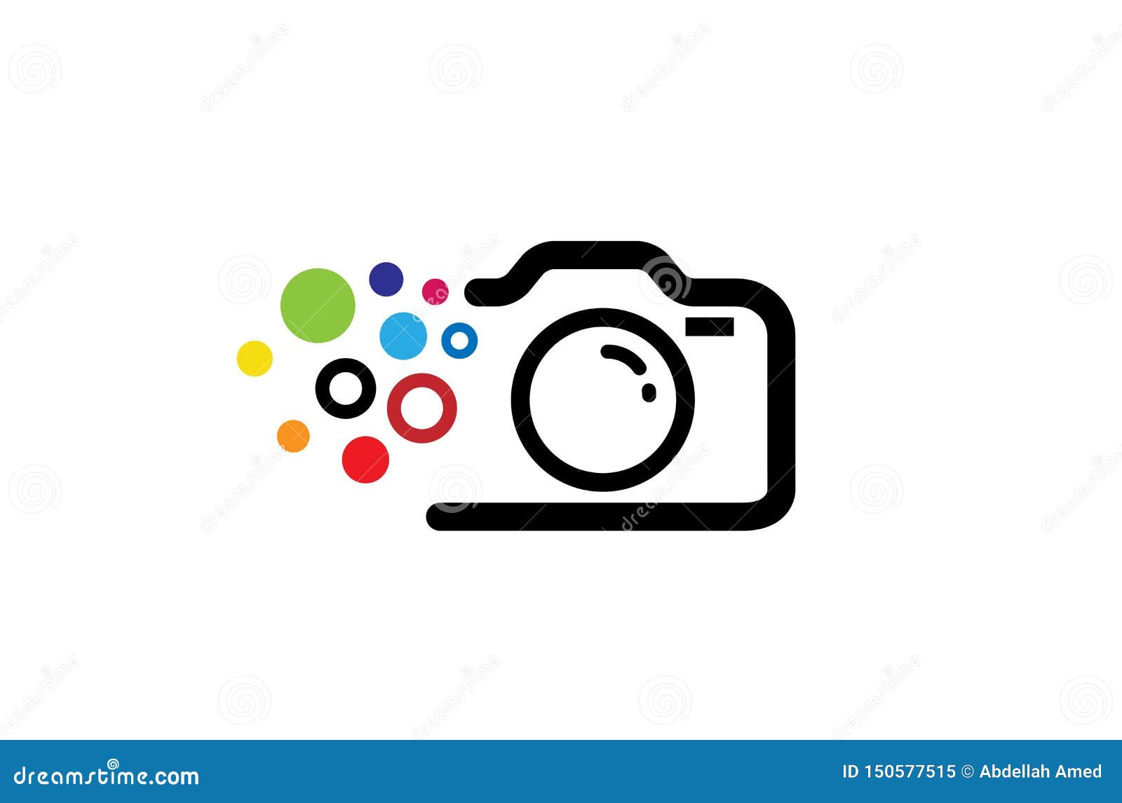 Creative Black Abstract Camera with Colorful Pixel Logo Design Symbol ...