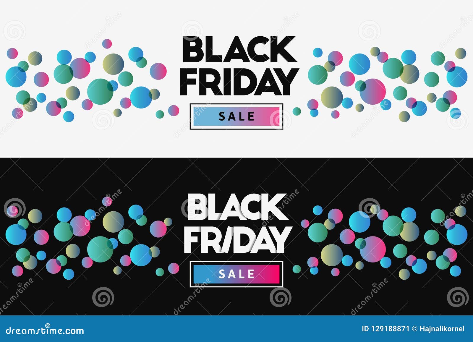 Creative Black Friday Header Concept with Unique Gradient Colors Stock ...