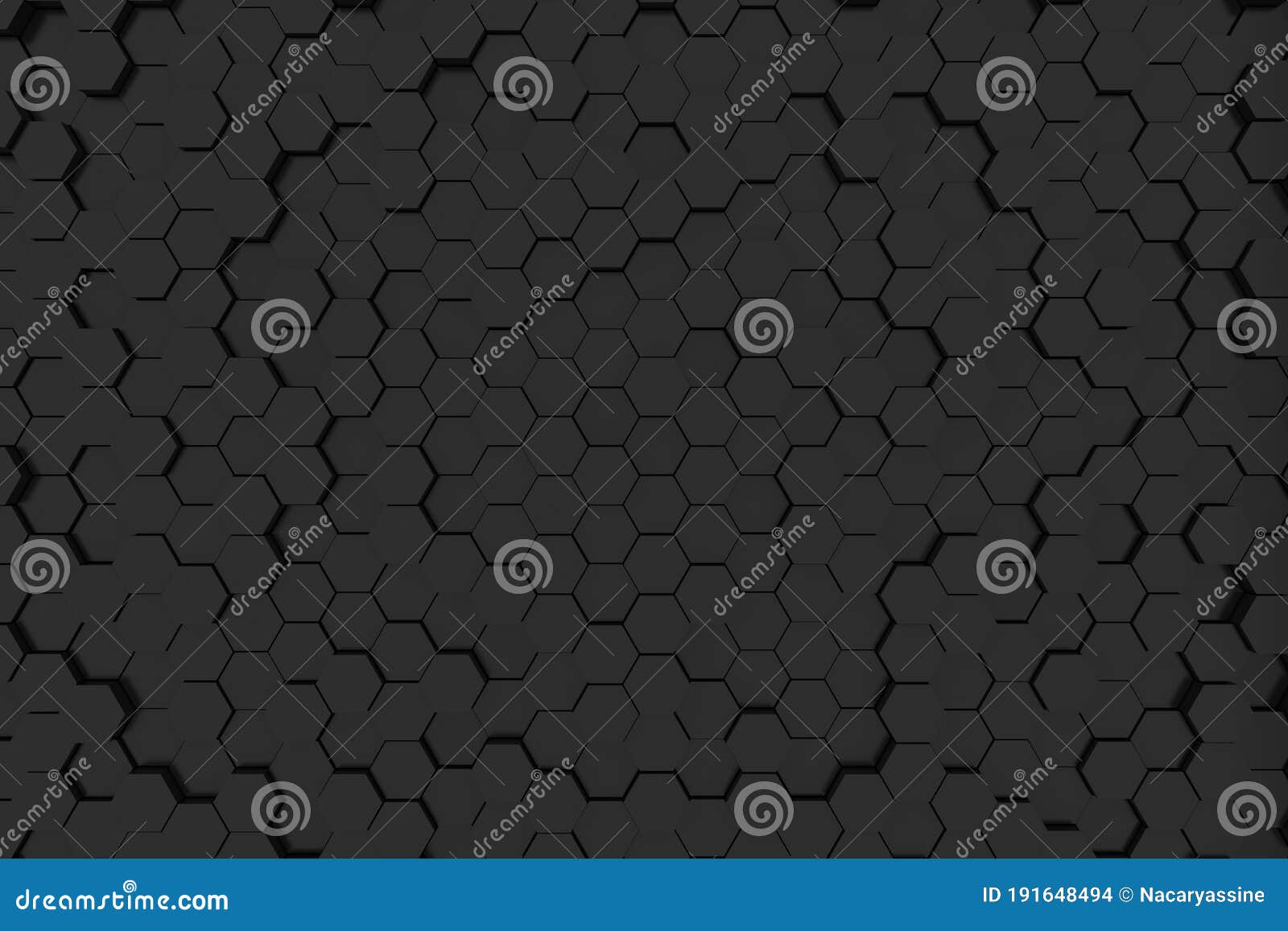 Creative Black Hexagon Wallpaper, Design Concept. 3D Rendering Stock ...