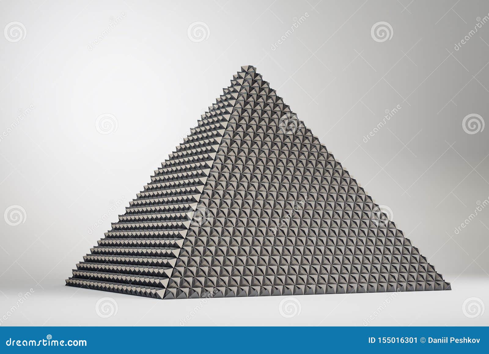 Black Pyramid Of Cubes. Flat Vector Illustration Isolated On White ...
