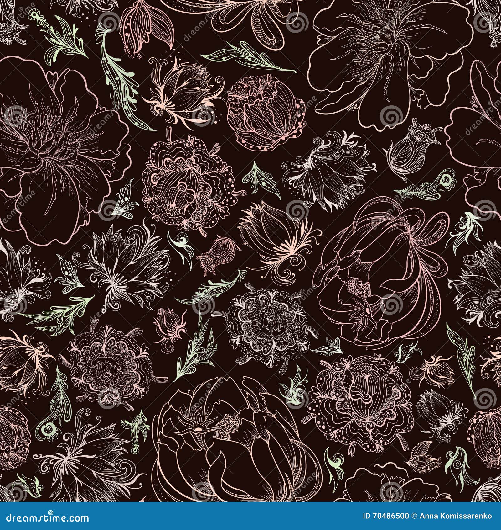 Creative Black Romantic Vector Pattern Stock Vector - Illustration of ...