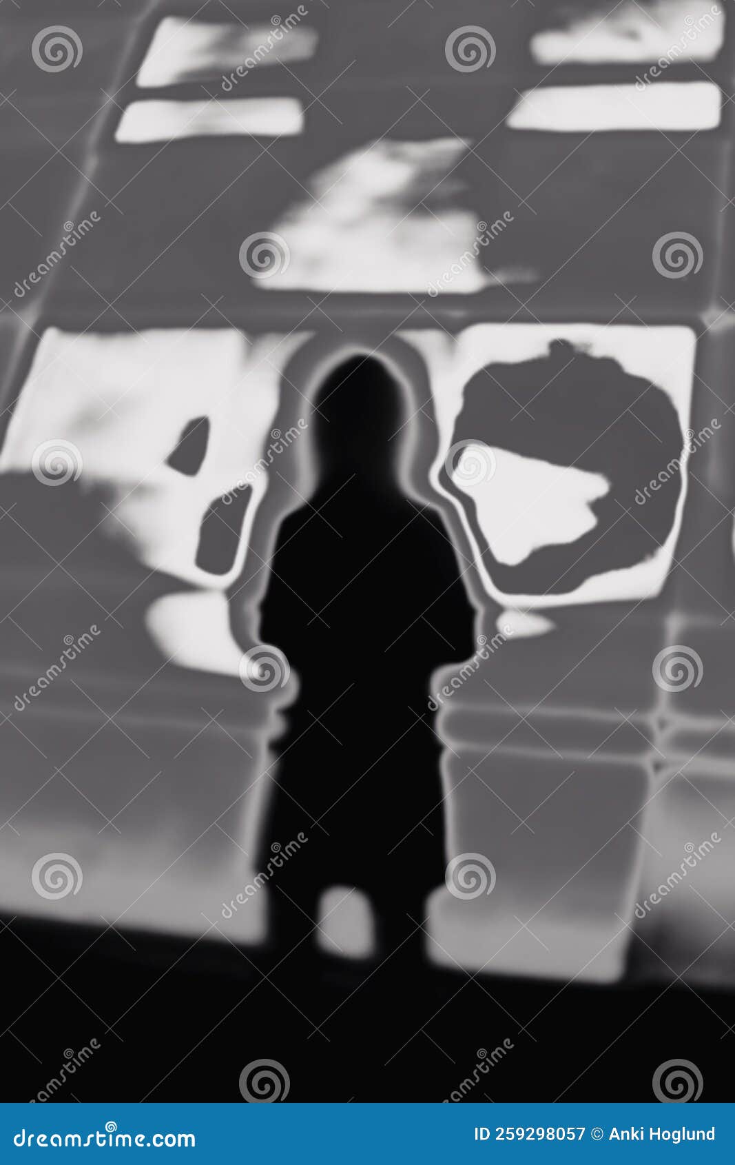 Paranormal Image of Being in Black Silhouette Stock Image - Image of ...