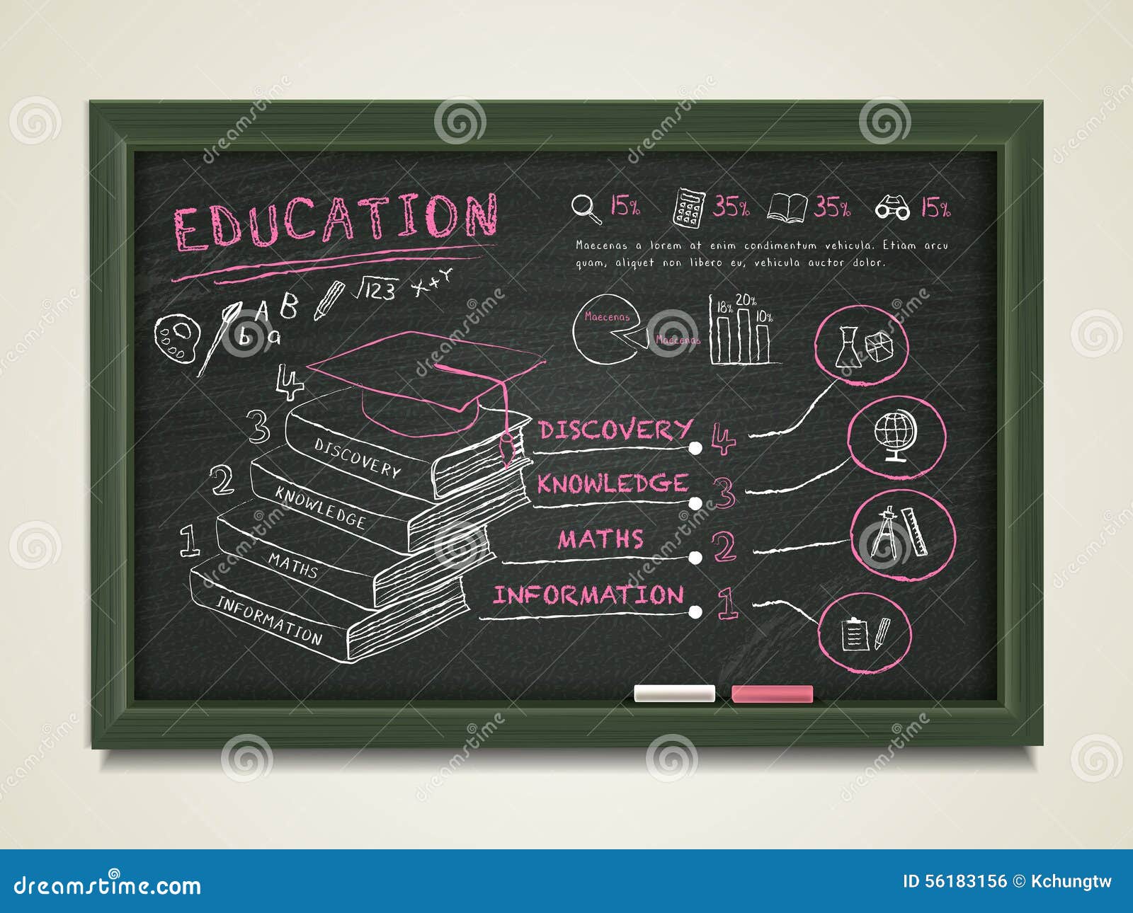 Creative Blackboard Idea Vector Illustration | CartoonDealer.com #43167436