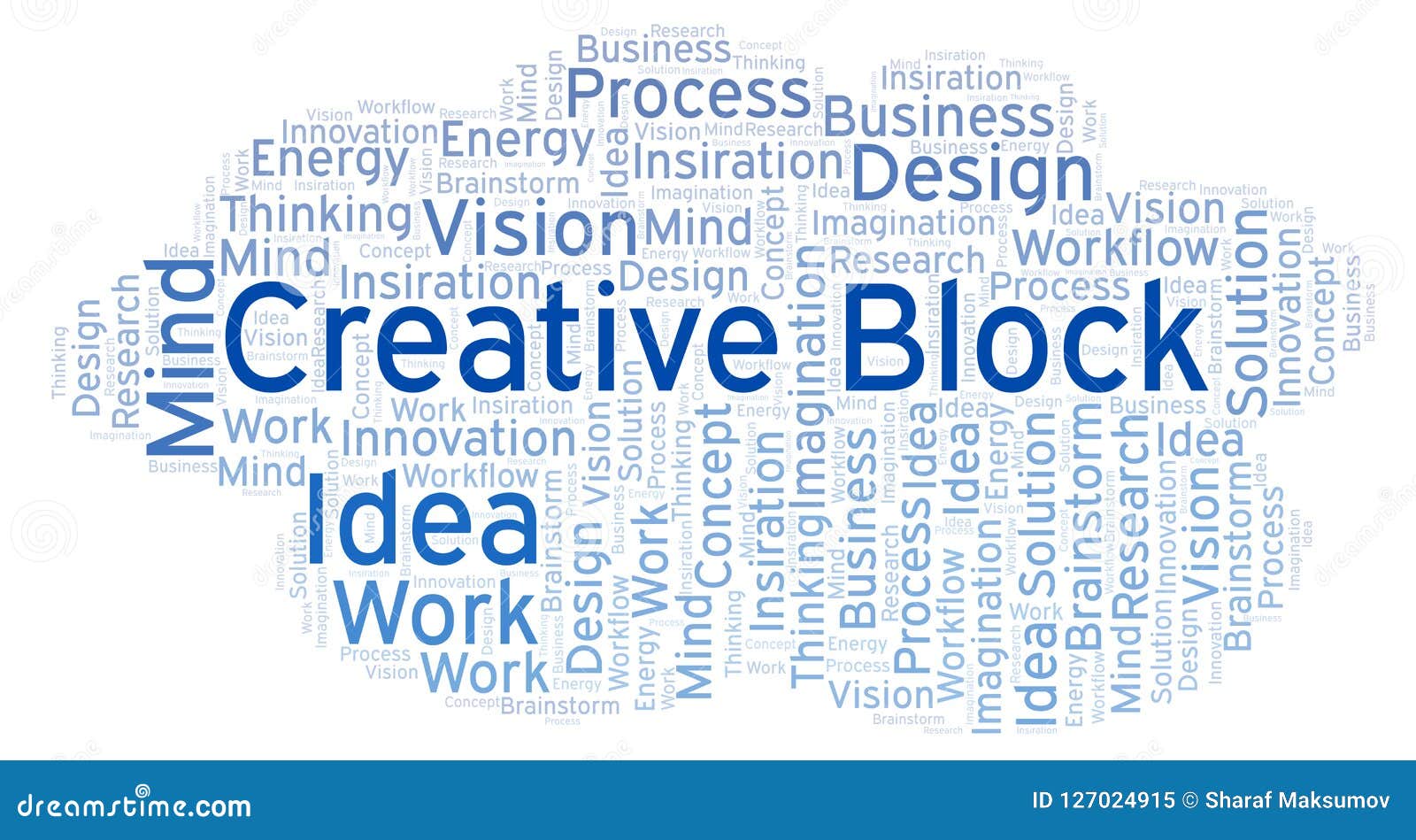 Creative Block Word Cloud, Made with Text only. Stock Illustration ...