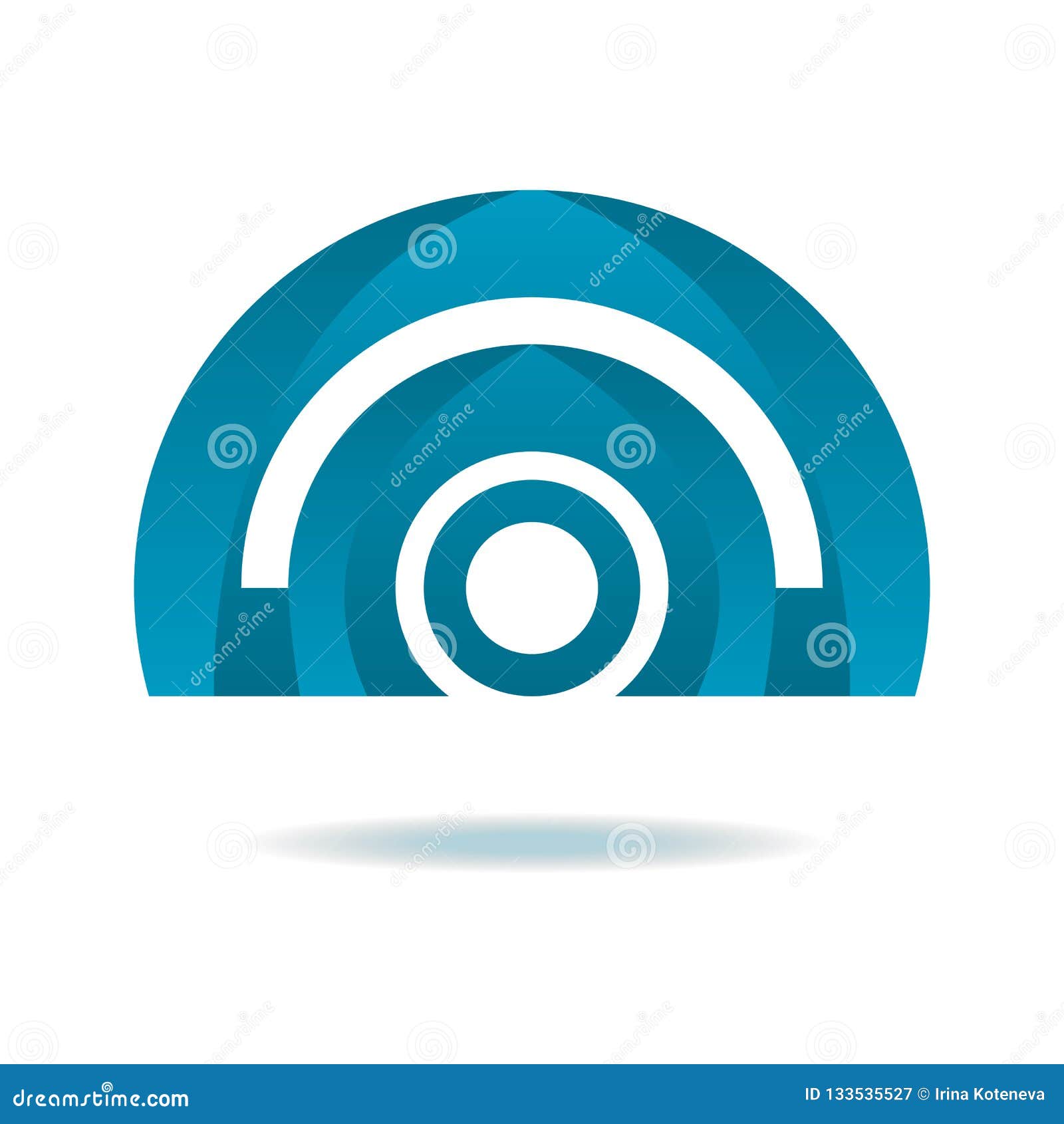 Creative Blue Abstract Isolated Element for Logo Stock Illustration ...
