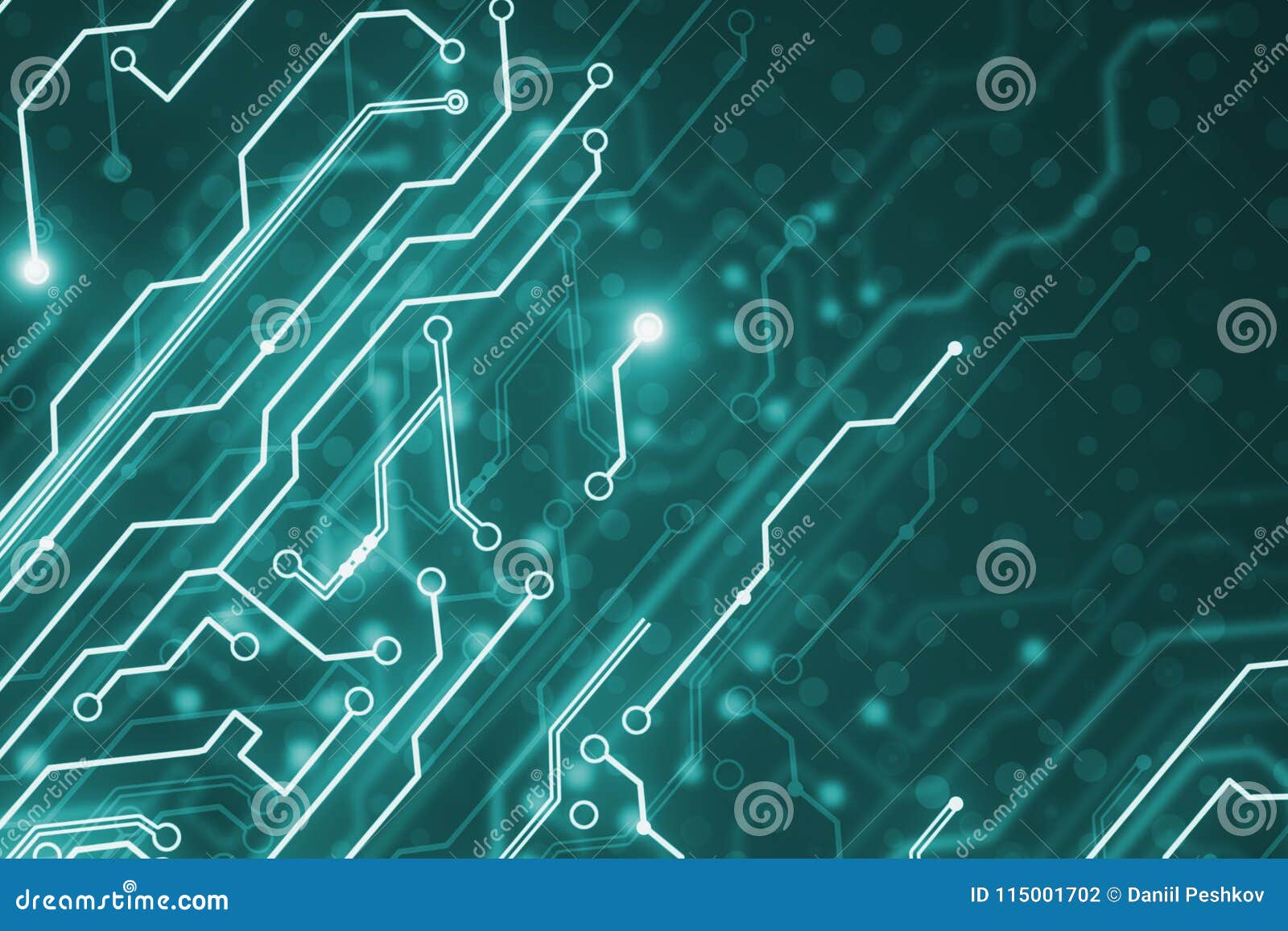 Creative Blue Circuit Backdrop Stock Illustration - Illustration of ...