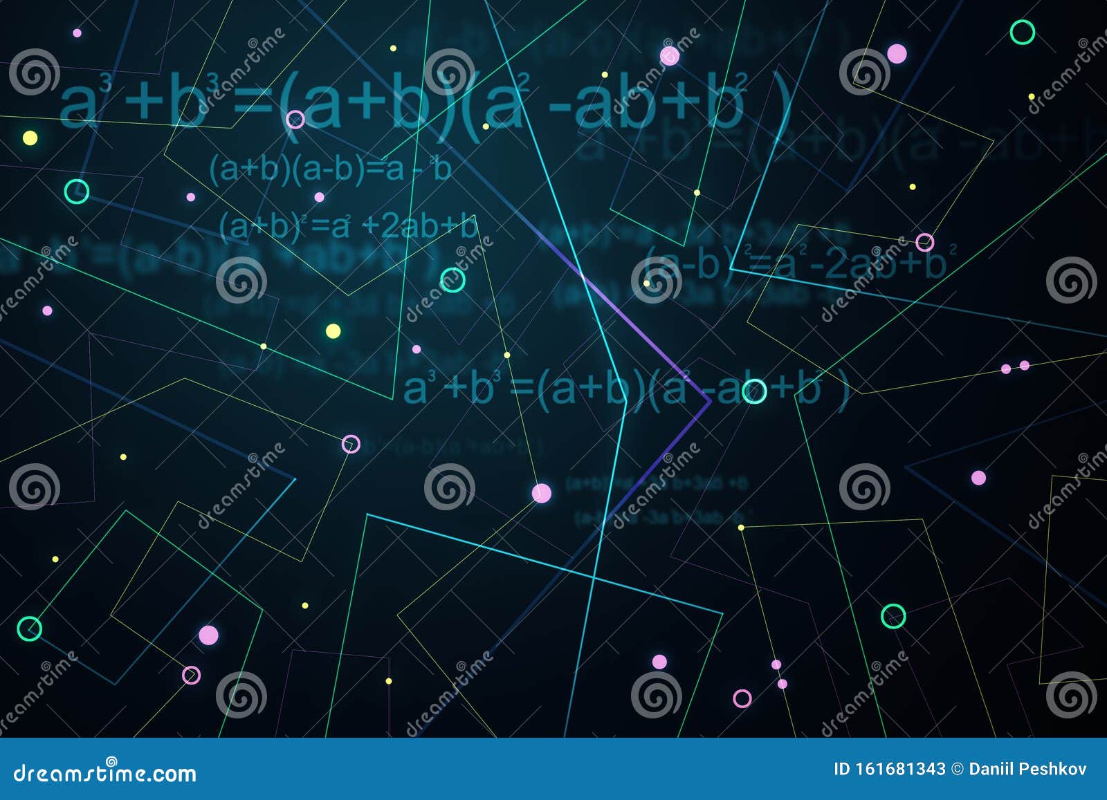 Creative Blue Geometric Background Stock Illustration - Illustration of ...