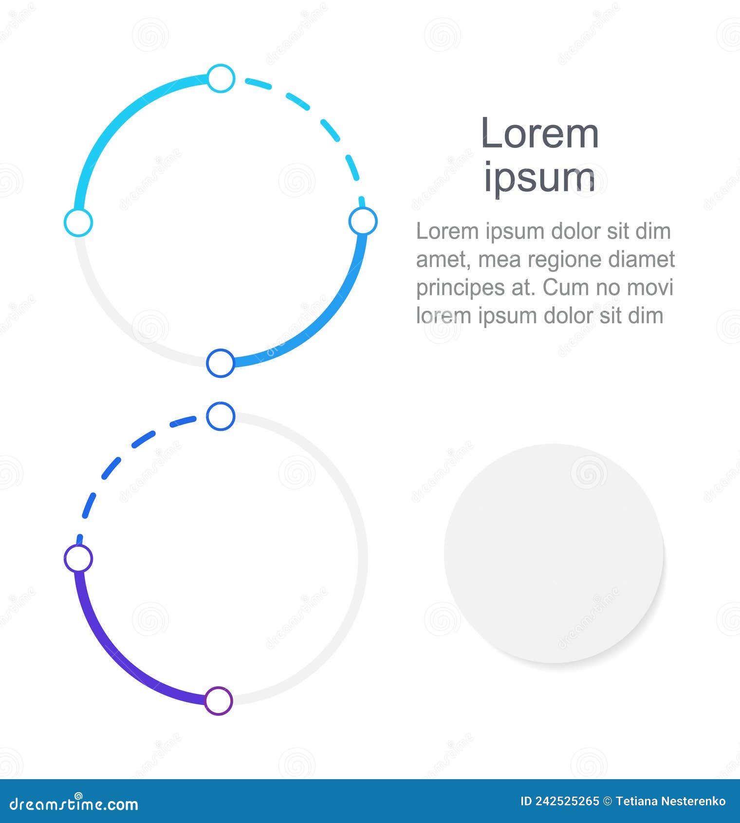 Creative Blue Gradient Circle Infographic Chart Design Element Set ...