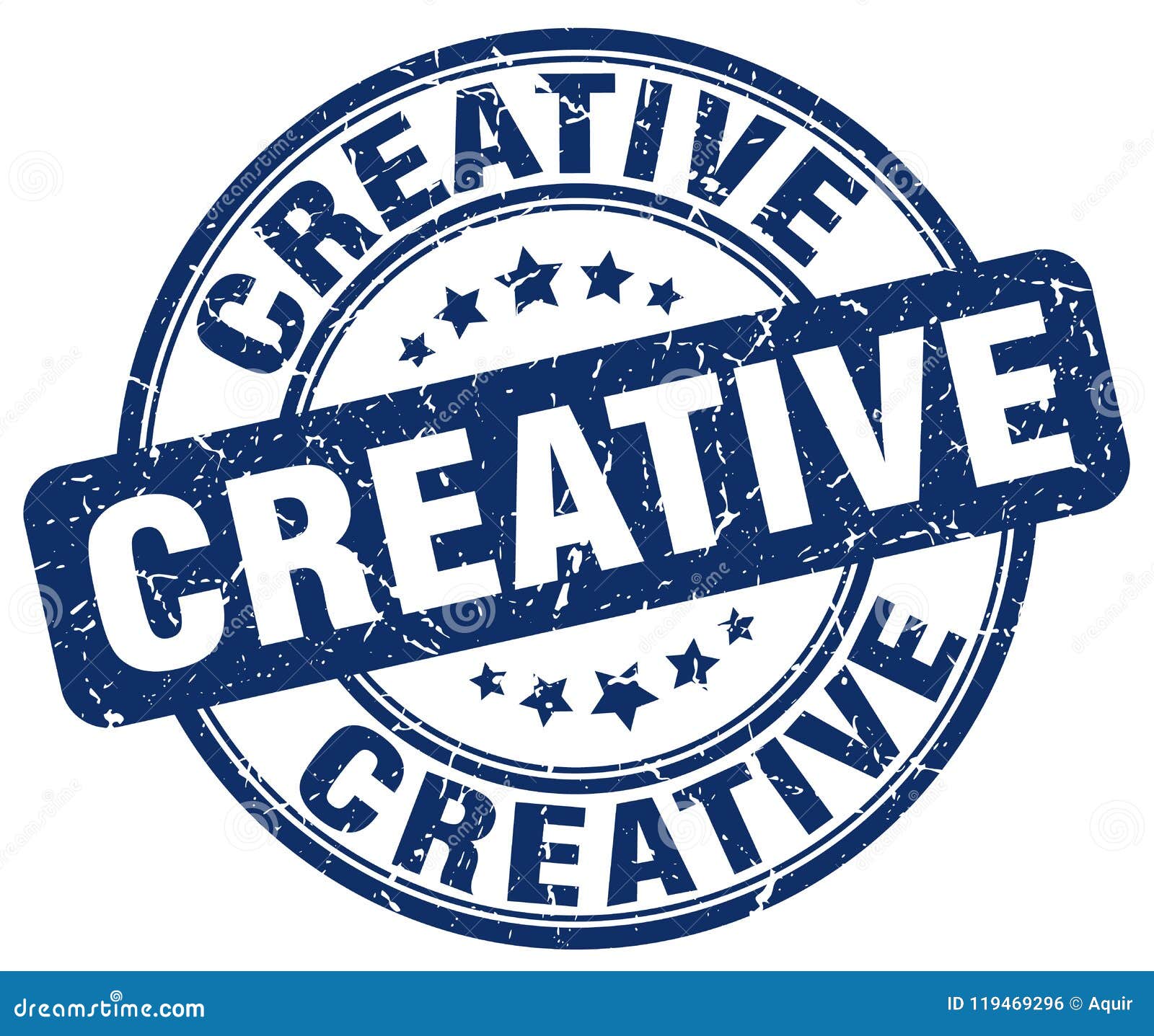 Creative blue stamp stock vector. Illustration of rubber - 119469296