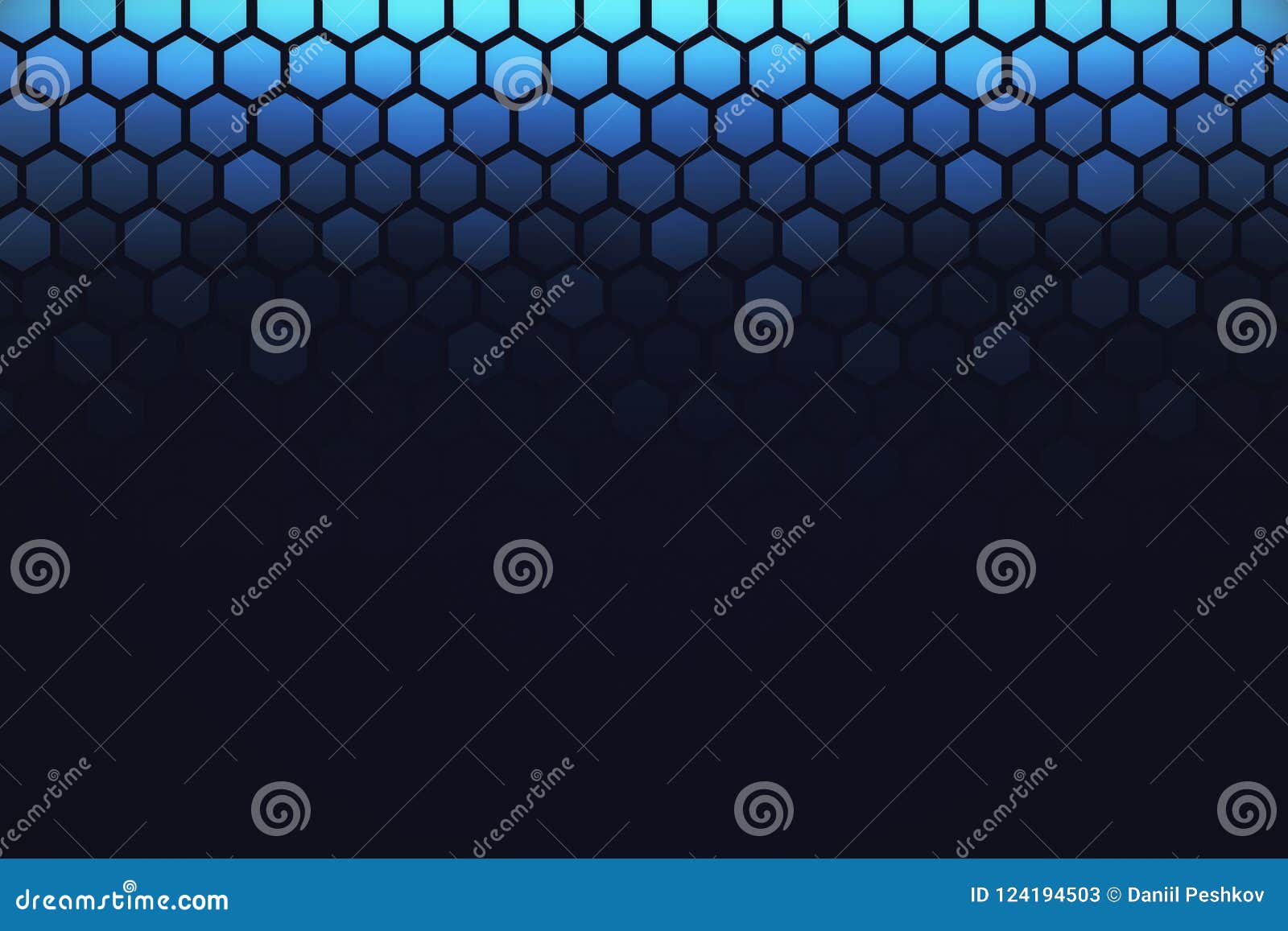 Creative Blue Hexagonal Backdrop Stock Illustration - Illustration of ...