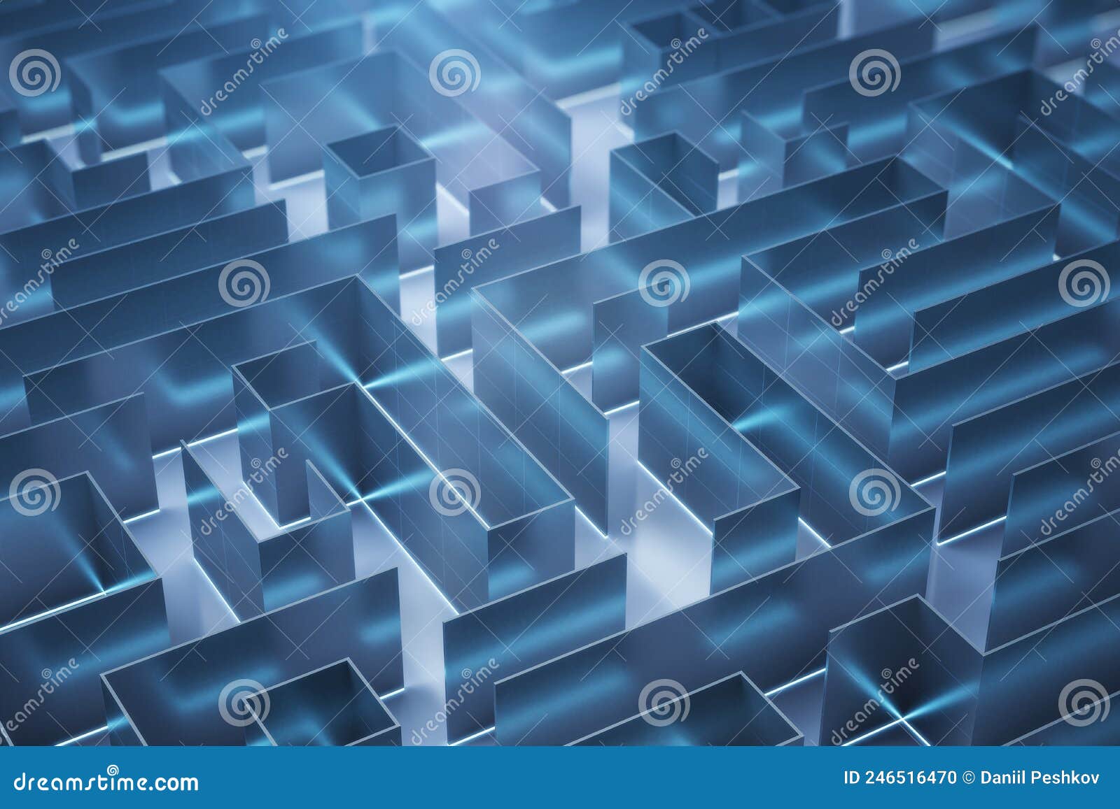 Creative Maze Backdrop. 3D Rendering Stock Illustration - Illustration ...