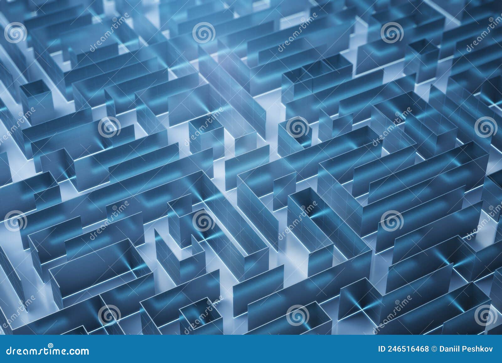 Creative Maze Background. 3D Rendering Stock Illustration ...