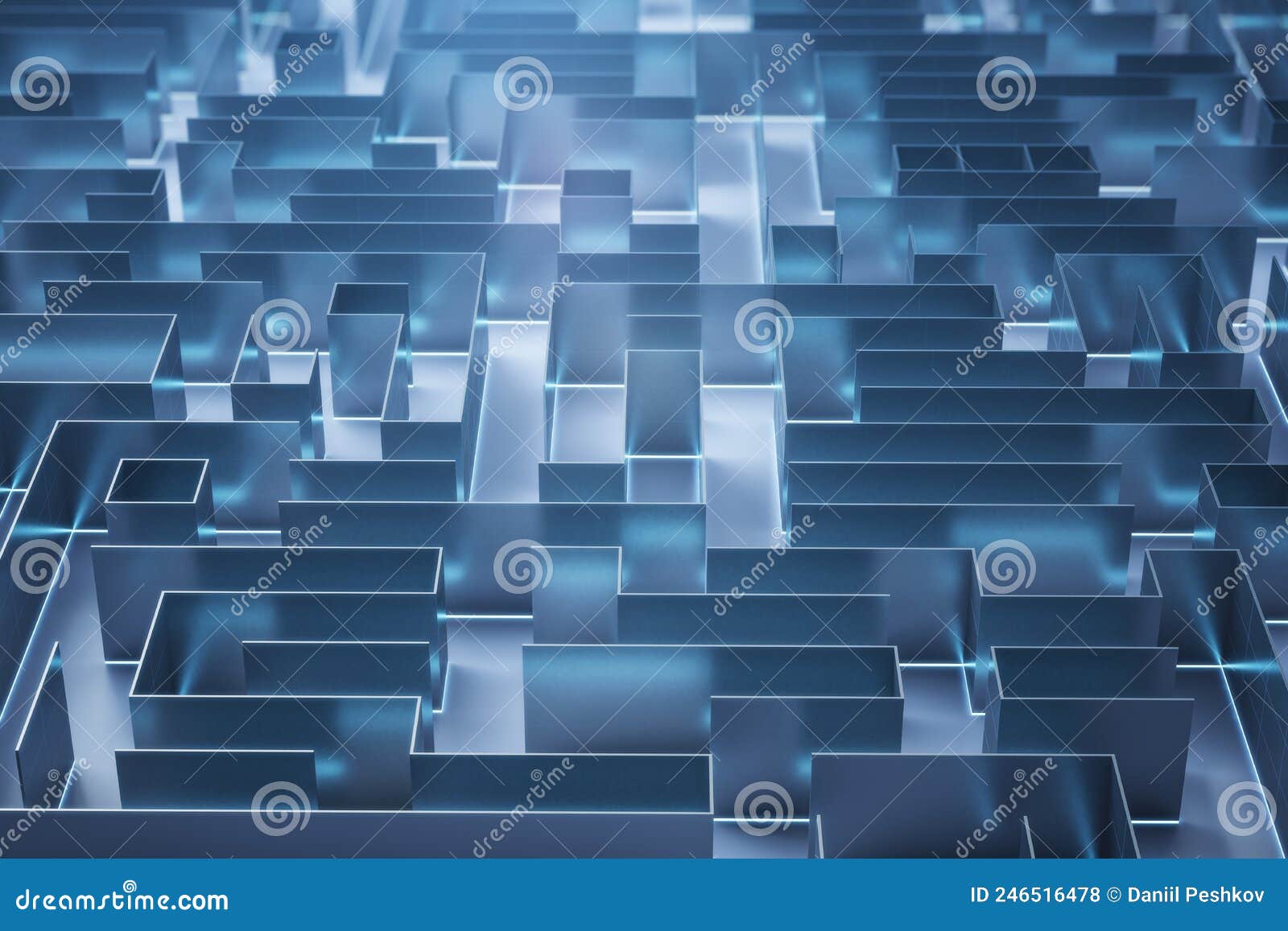 Creative Maze Wallpaper. 3D Rendering Stock Illustration - Illustration ...