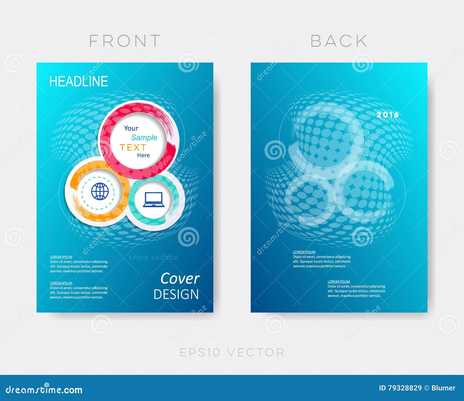 Creative Blue Modern Brochure Design Template Stock Vector ...