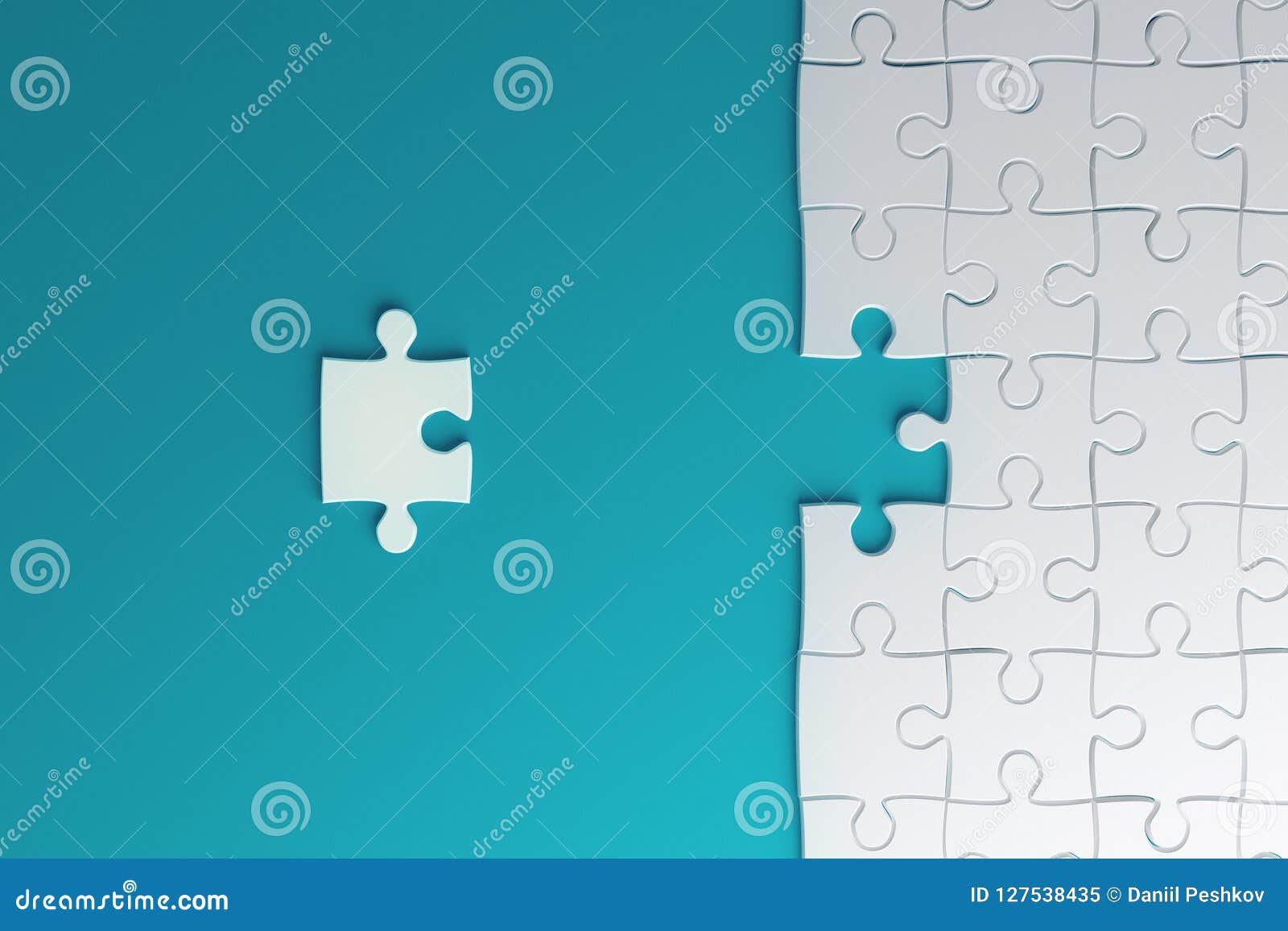 Creative Blue Puzzle Background Stock Illustration - Illustration of ...