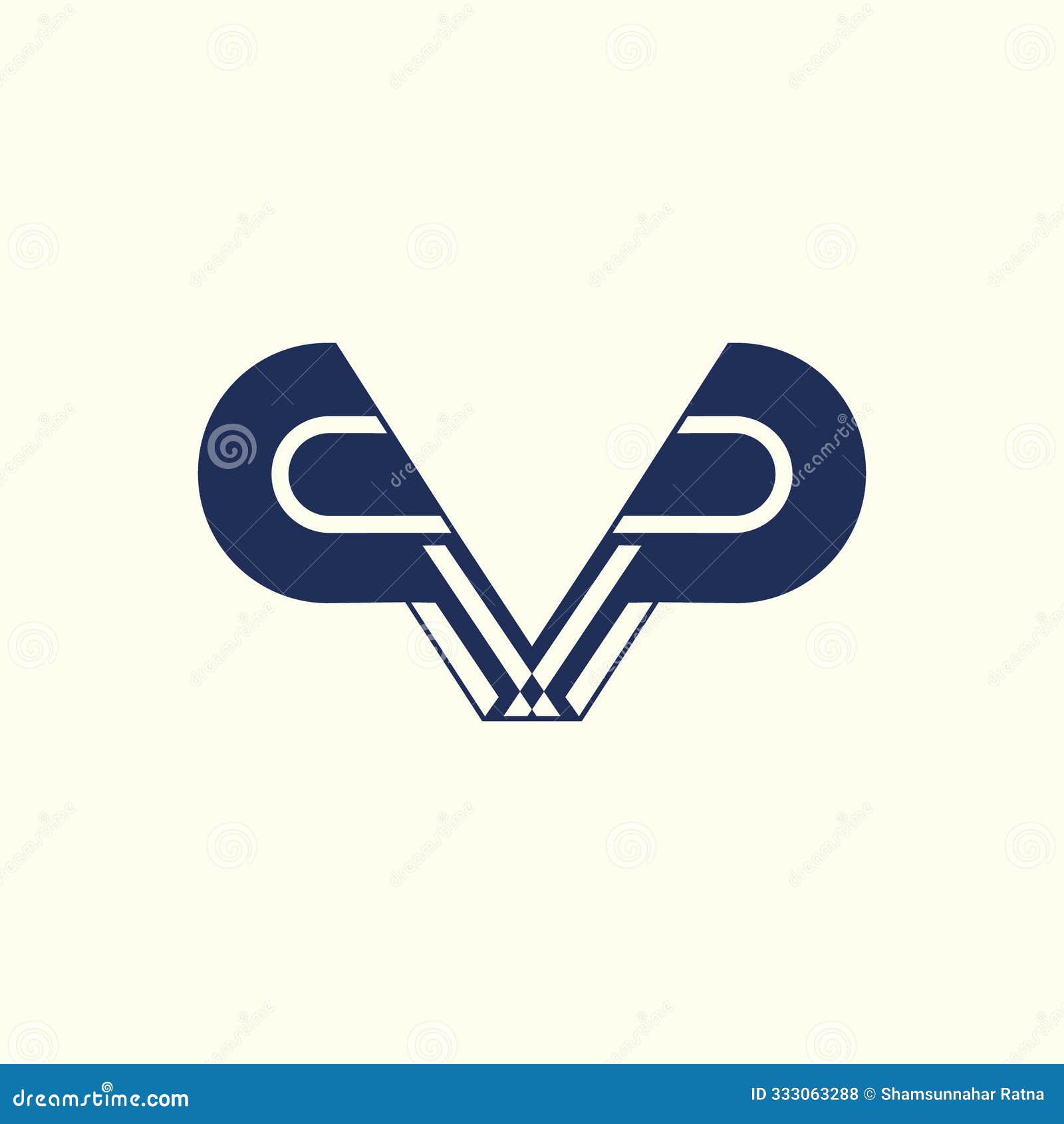 Creative Blue QVP or VP Logo Design Stock Illustration - Illustration ...