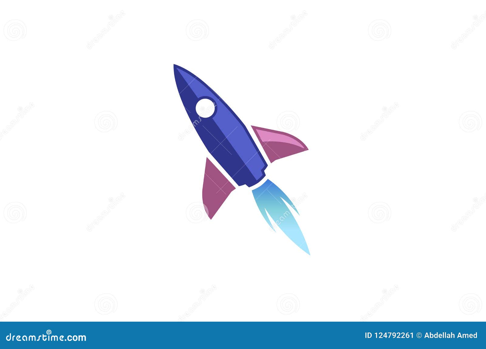 Creative Blue Rocket Launch Logo Stock Vector - Illustration of concept ... Creative Blue Rocket Launch Logo Stock Vector - Illustration of concept ...